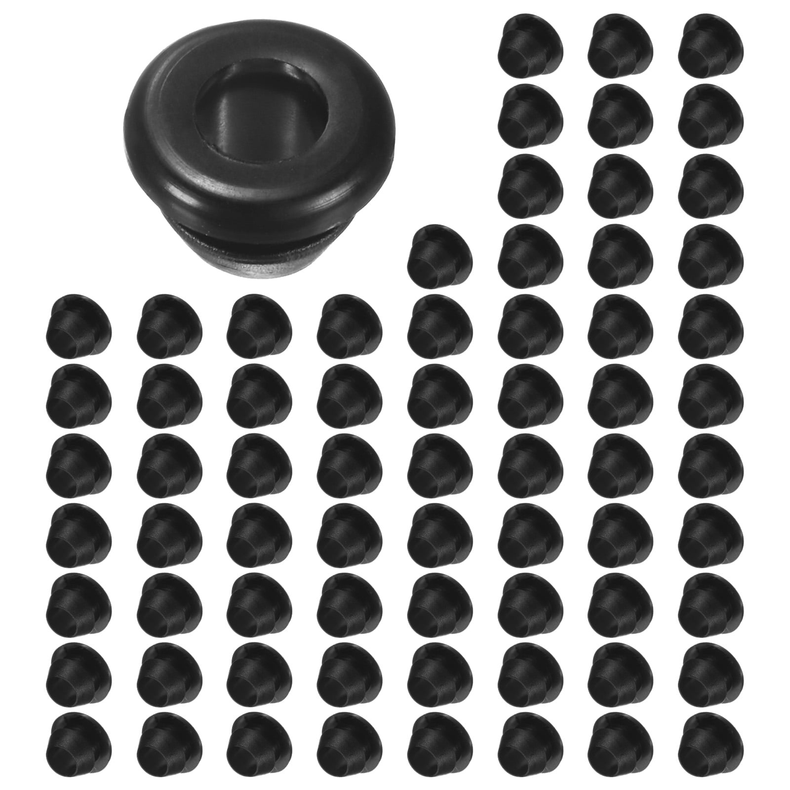 Uxcell 70-Pack Cable Railing Rubber Grommets, 7mm Drill Hole 5mm ID ...