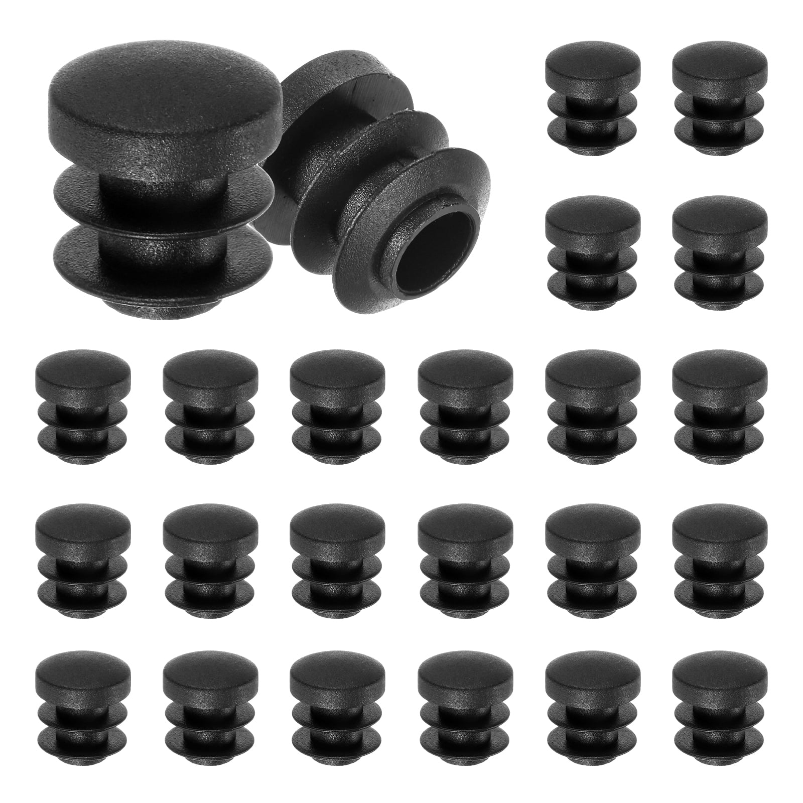 70 Pack Round Plastic Plug OD 11/20" Furniture Tube Inserts Pipe Hole ...