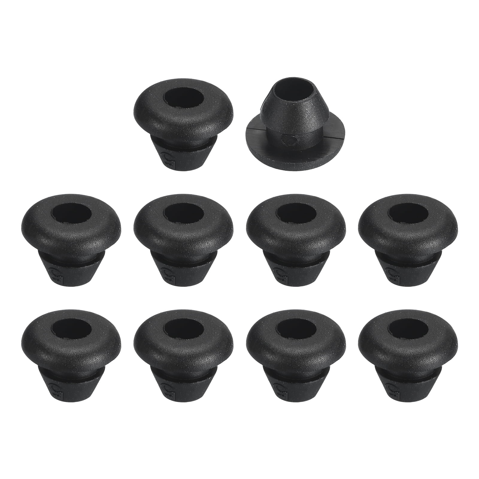Uxcell 70 Pcs Rubber Grommets, 3mm ID 5mm Drill Hole Double Sided ...