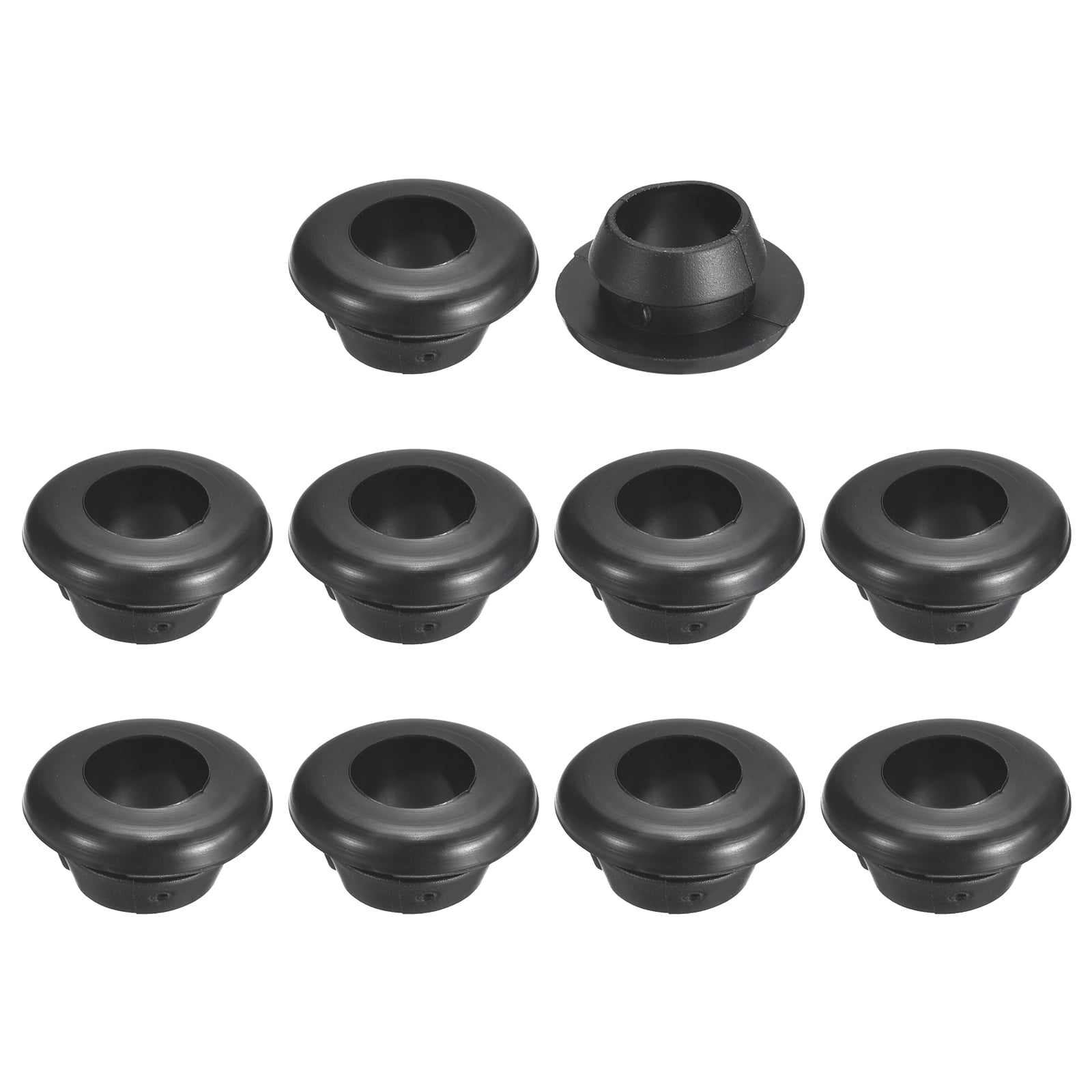 Uxcell 70 Pcs Rubber Grommets, 8mm ID 10mm Drill Hole Double Sided ...