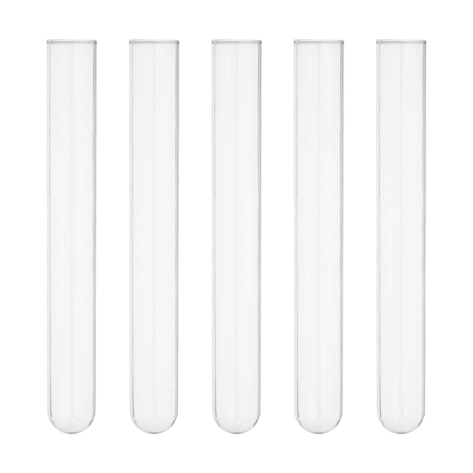 Uxcell 70ml Test Tubes, 5pcs 7.87x0.98in Glass Test Tube Containers ...