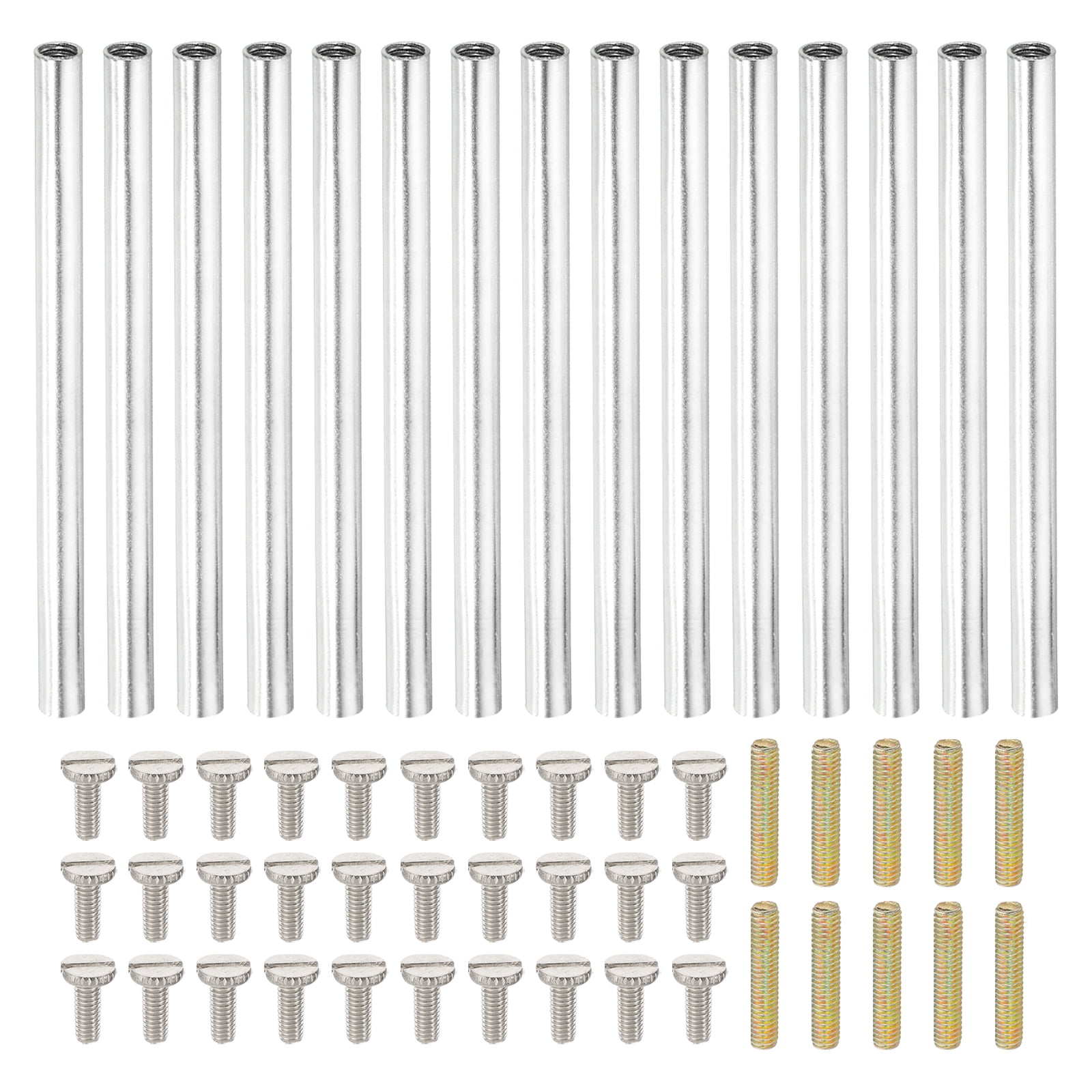 Uxcell 70mm (2.8") Round Coupling Nuts Kit, M4 Thread Connector with ...