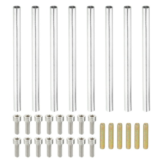 Uxcell 70mm (2.8") Round Coupling Nuts Kit, M4 Thread Connector with ...