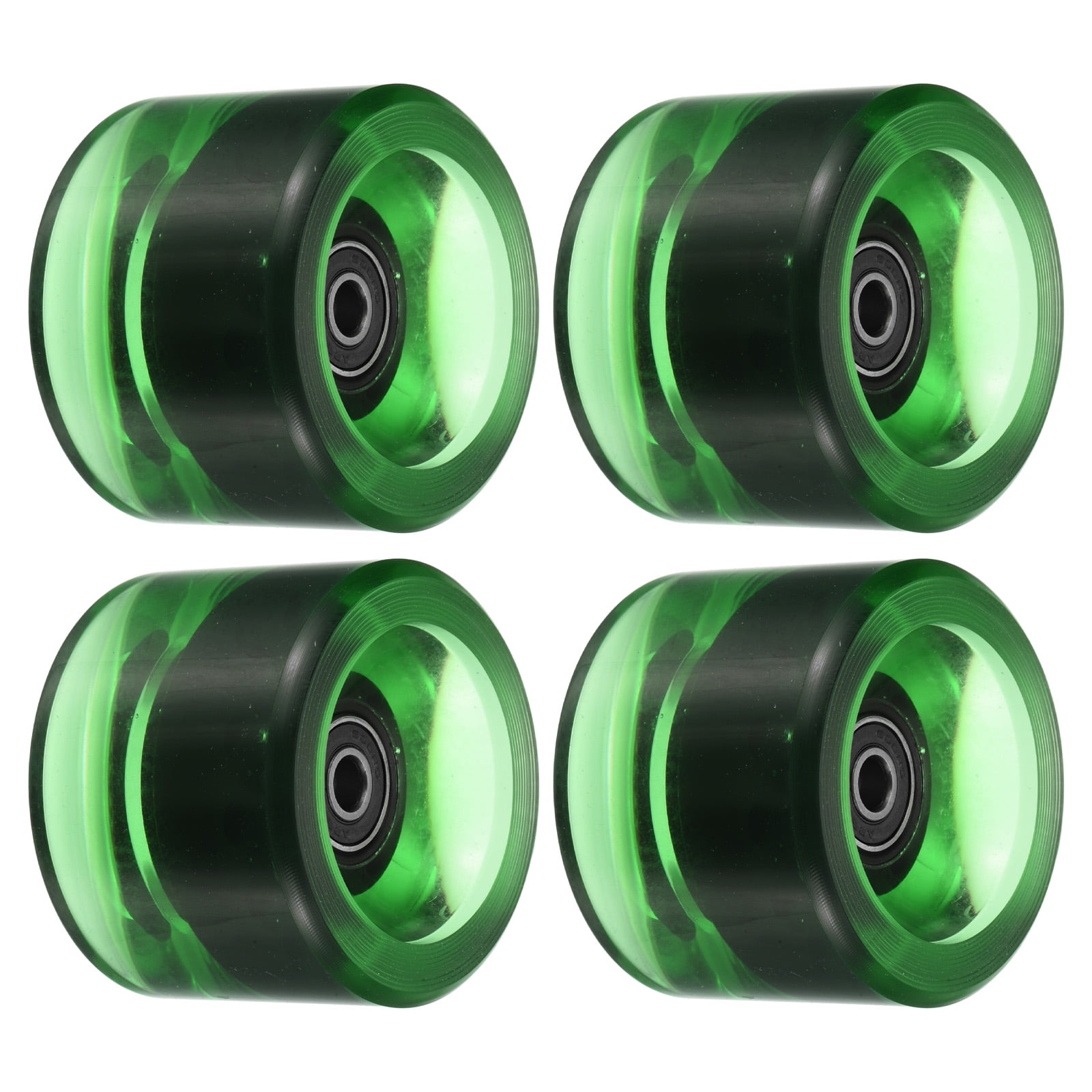 Uxcell 70mm 78A Longboard Wheels with Black ABEC-9 Soft Cruiser Wheels ...
