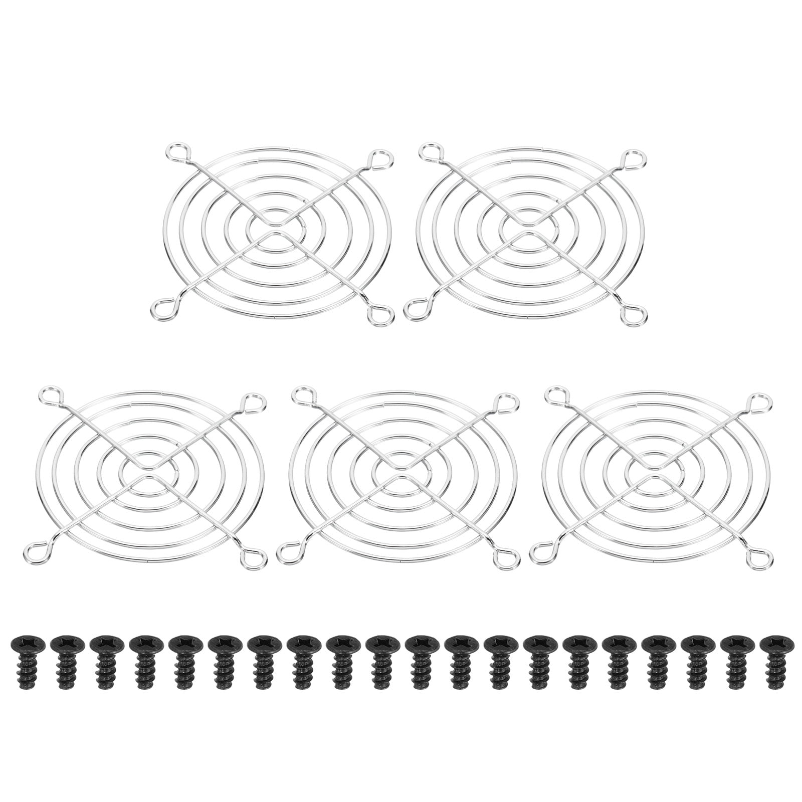 Uxcell 70mm Fan Grill with Screws 5pcs Metal Ventilator Grill Cover ...