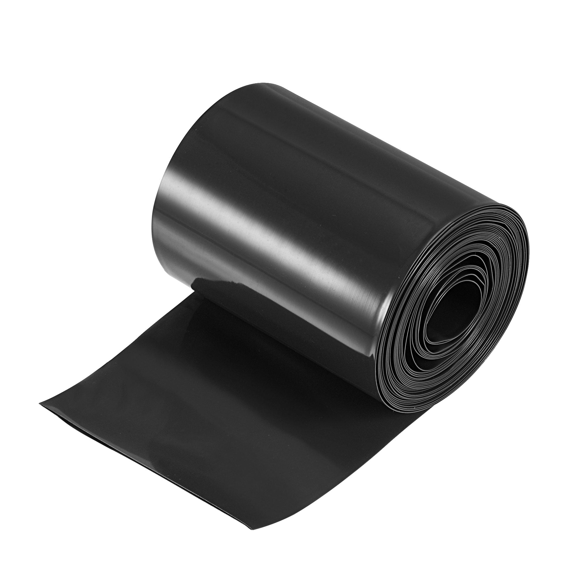 Uxcell 70mm Flat 4m Black PVC Heat Shrink Tube Wraps Battery Wrap for ...