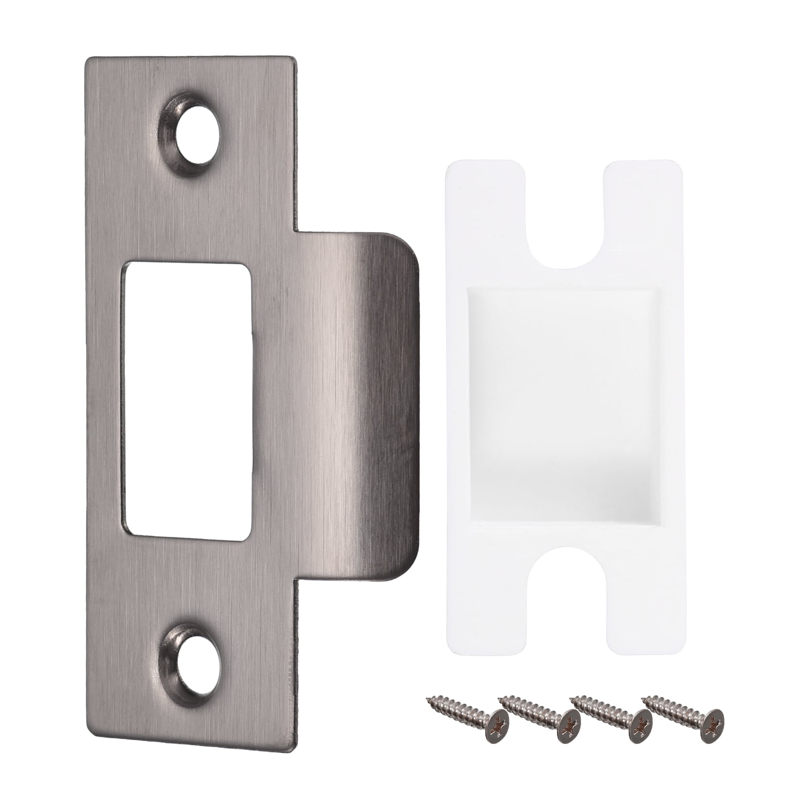 Uxcell 70x40.3mm 304 Stainless Steel Door Latch Deadbolt Strike Plate ...