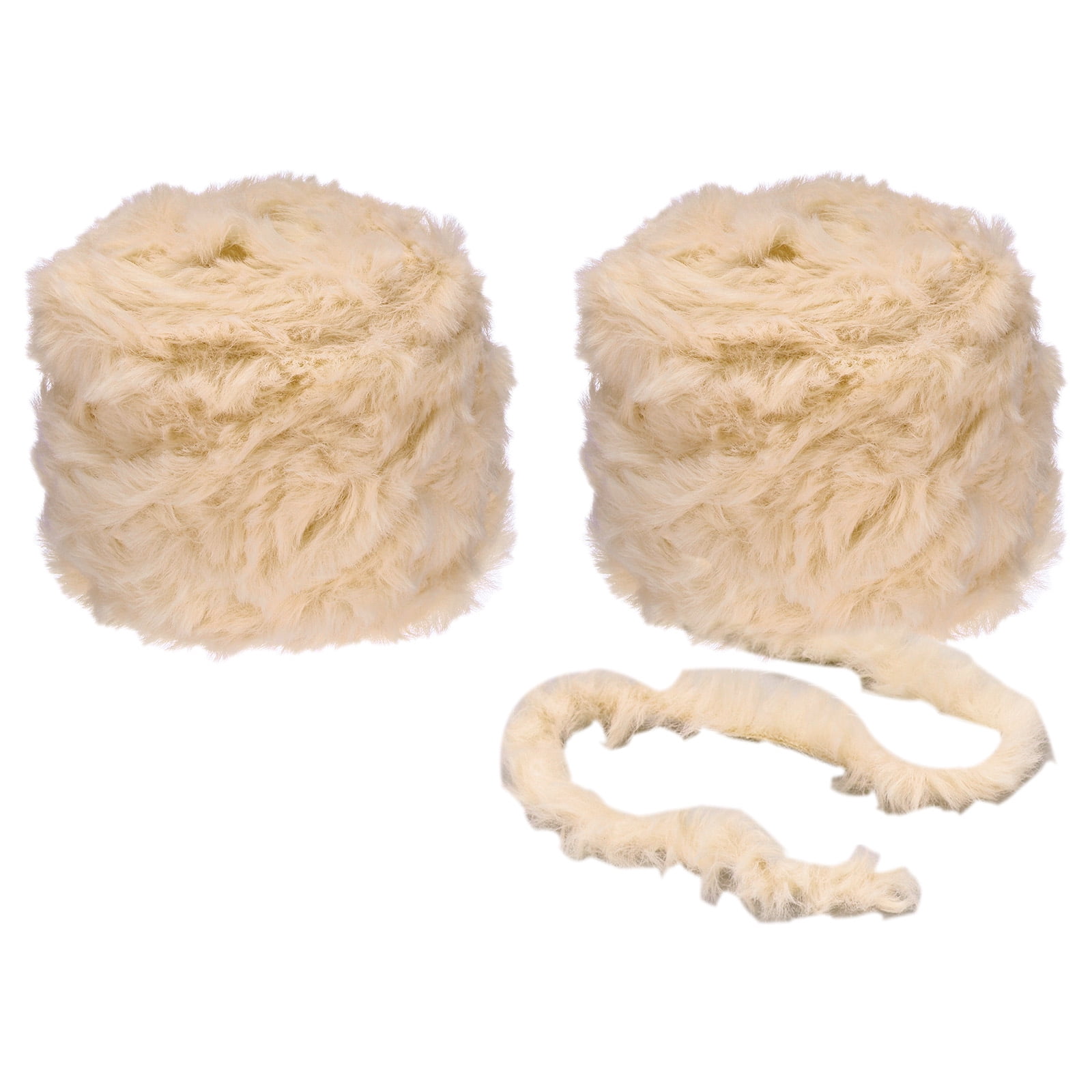 Uxcell 70yds Faux Fur Yarn,2 Skeins Fuzzy Yarn Crochet Fluffy Yarn Soft ...