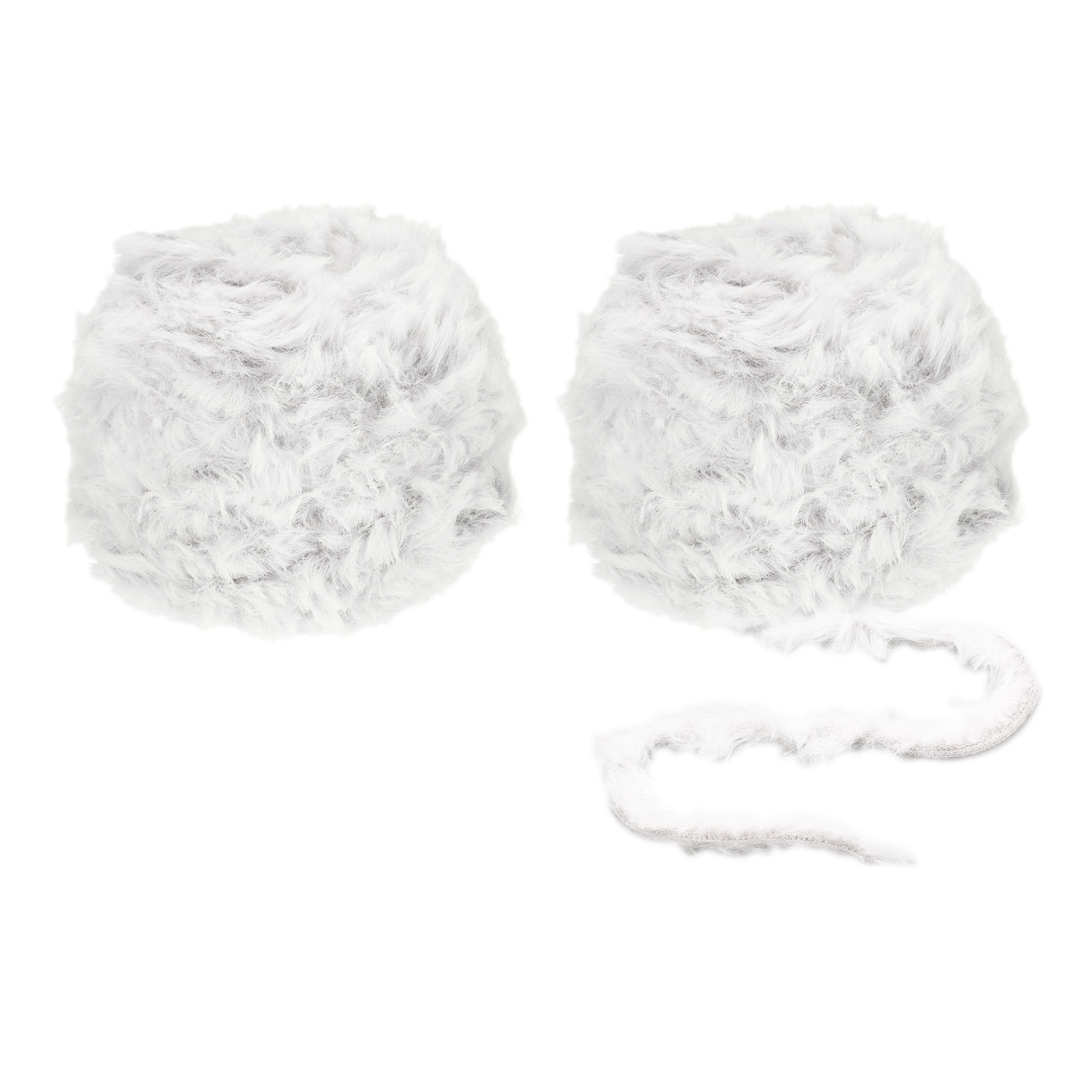 Uxcell 70yds Faux Fur Yarn,2 Skeins Fuzzy Yarn Crochet Fluffy Yarn Soft ...