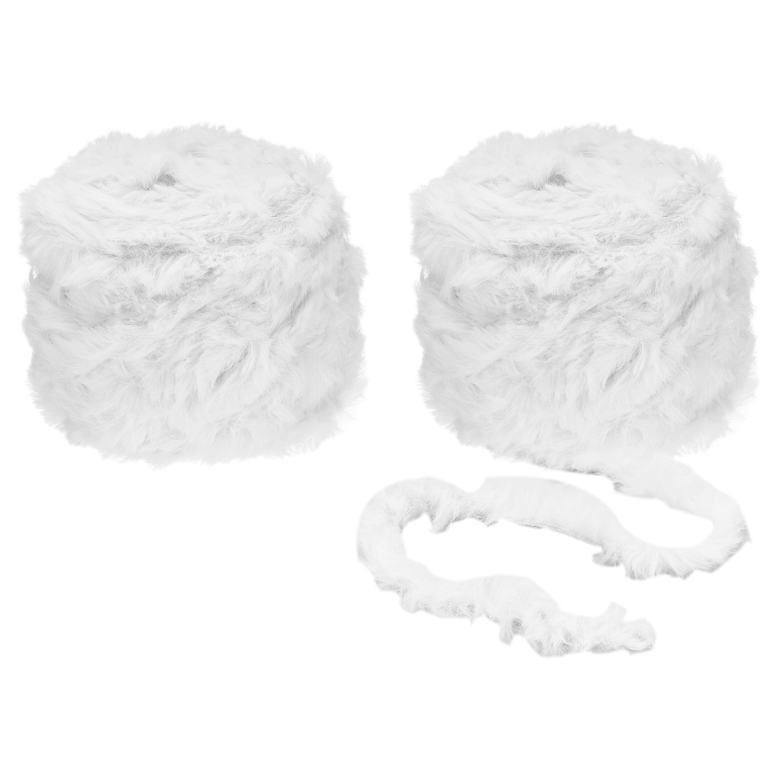 Uxcell 70yds Faux Fur Yarn,2 Skeins Fuzzy Yarn Crochet Fluffy Yarn Soft ...