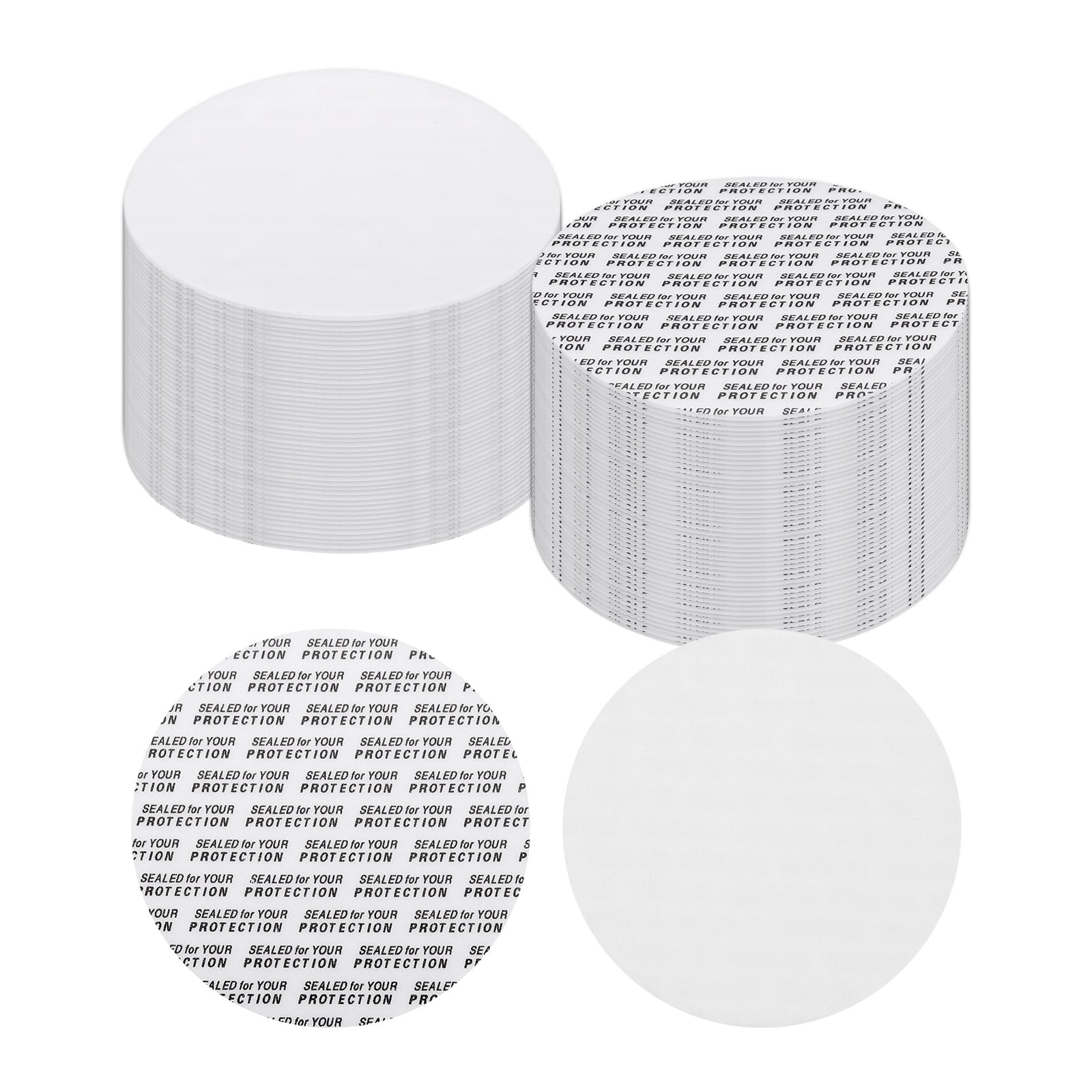 Uxcell 71mm / 2.8" Foam Lid Liner, 100 Pcs Adhesive Round PS Pressure ...