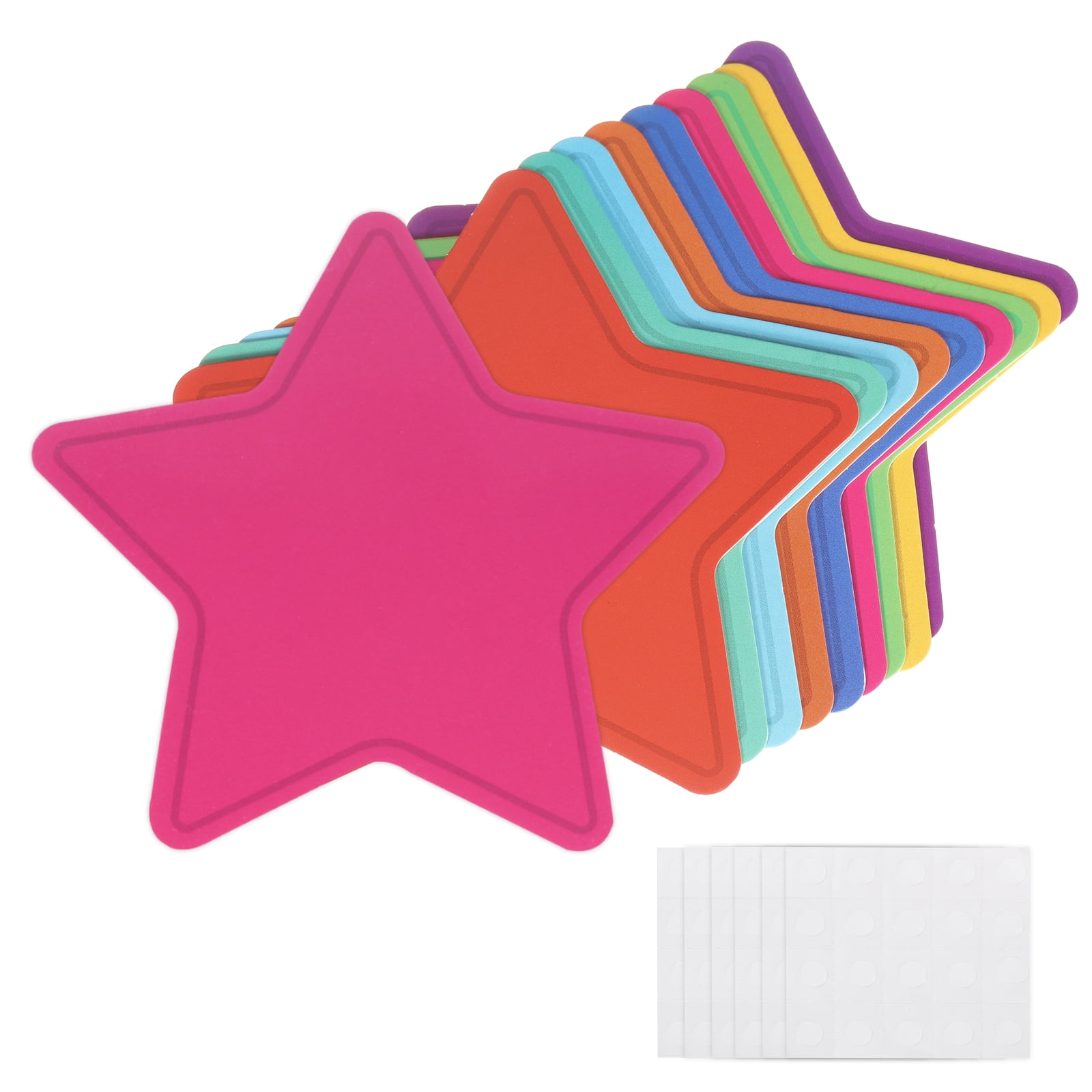 Uxcell 72 Pcs Star Cutouts, 3.3 x 3.5 Inch Star Shaped Paper Cards for ...