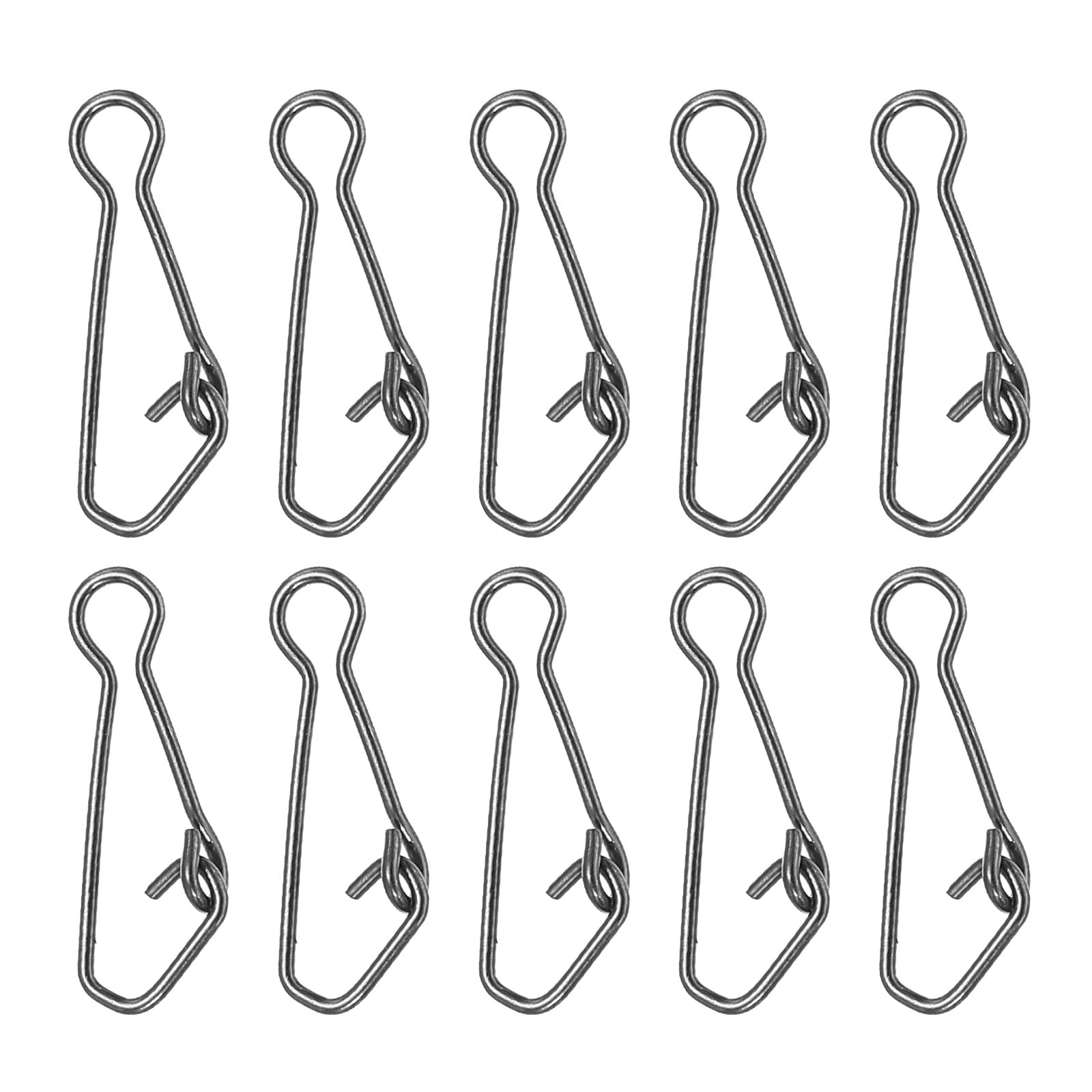 Uxcell 72Lbs Stainless Steel Fishing Snaps Swivels Clips Quick Change ...