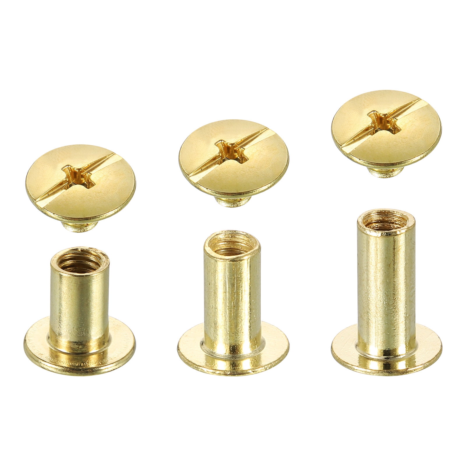 Uxcell 75 Pack Chicago Screw Rivet Metal Phillips Head Binding Post ...