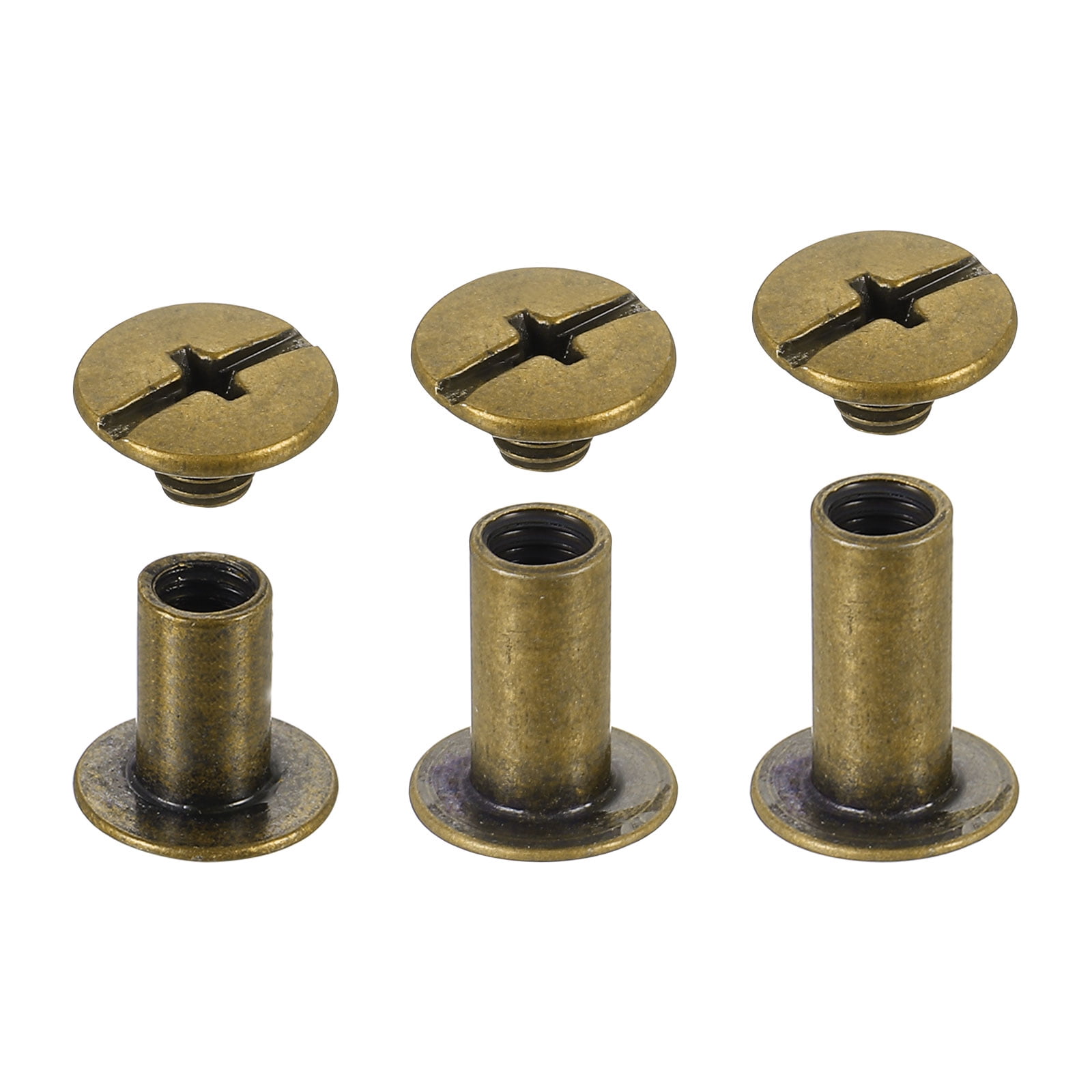 Uxcell 75 Pack Chicago Screw Rivet Metal Phillips Head Binding Post ...