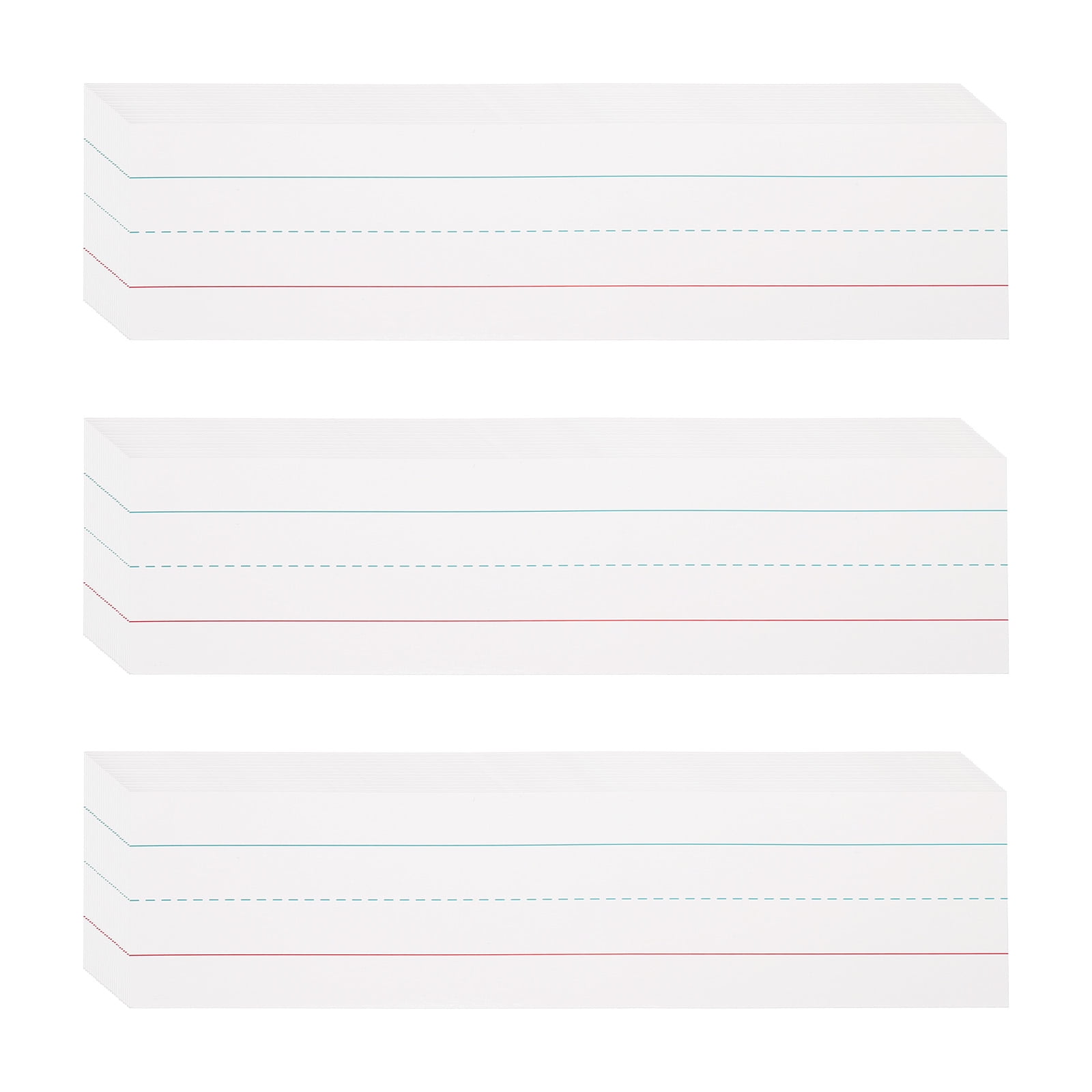 Uxcell 75 Sheets Ruled Sentence Strips, 3" x 12" Cardstock 250GSM ...