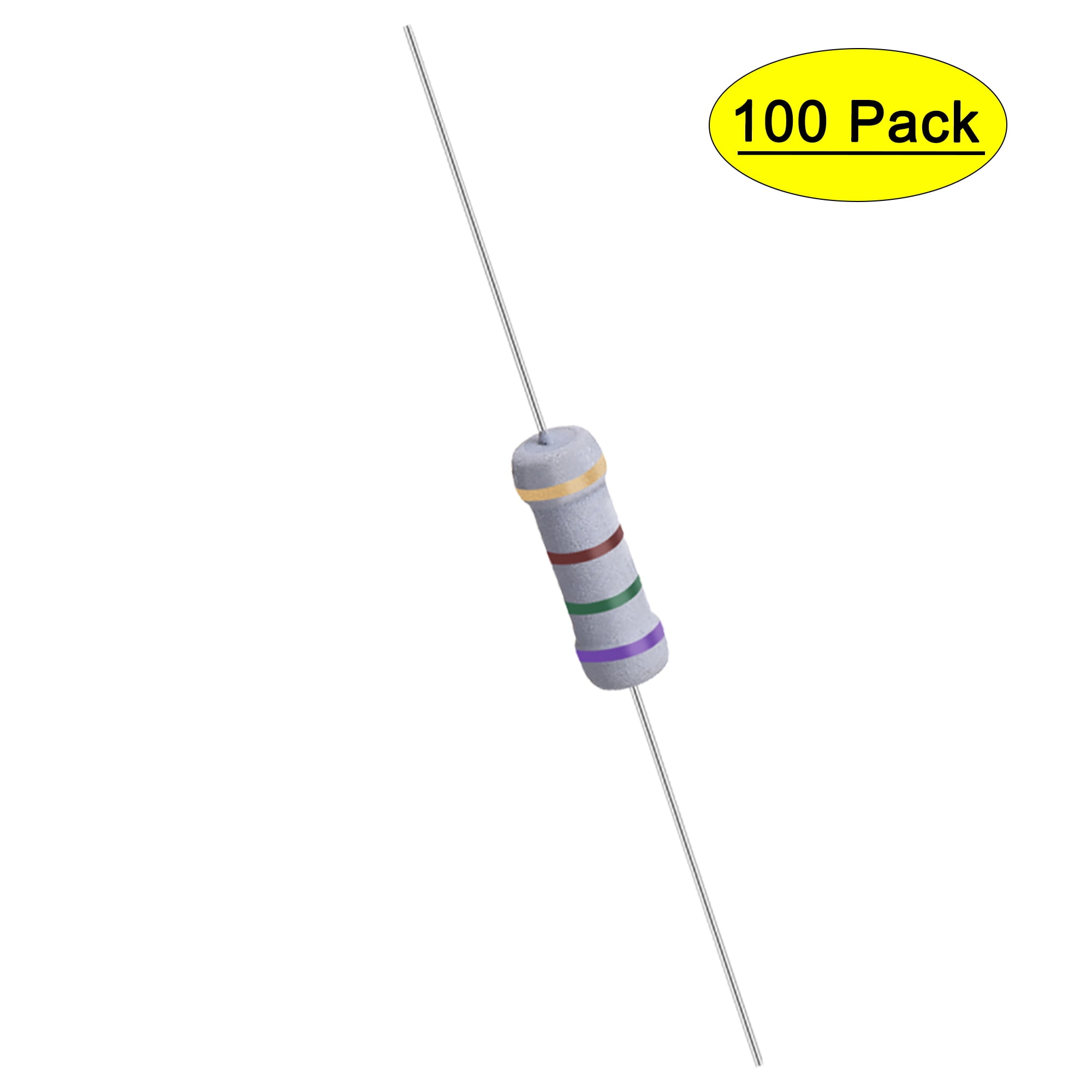 Uxcell 750 Ohm 1W ±5% Tolerance Axile Lead Metal Oxide Film Resistor ...