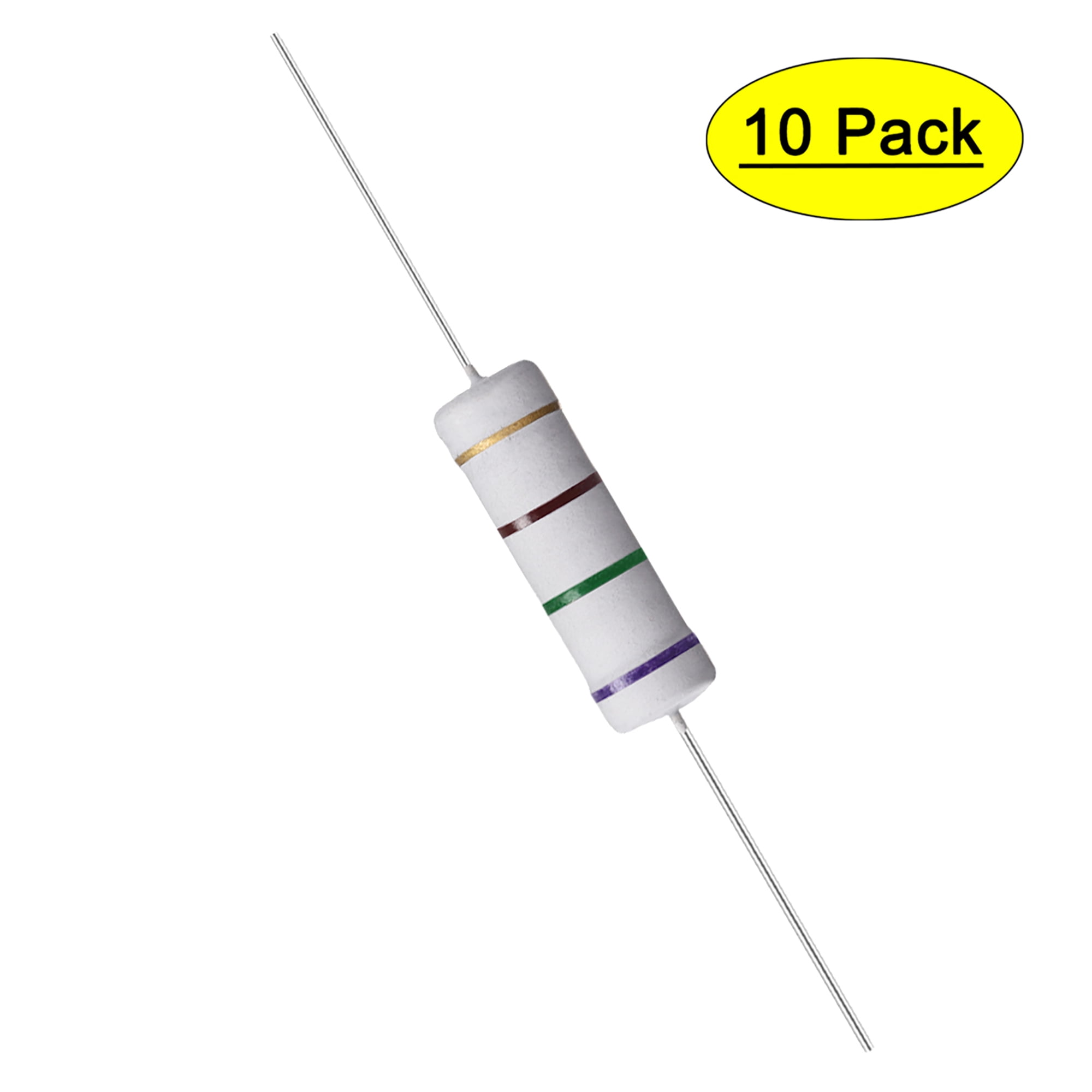 Uxcell 750 Ohm 5W ±5% Tolerance Axile Lead Metal Oxide Film Resistor 10 ...