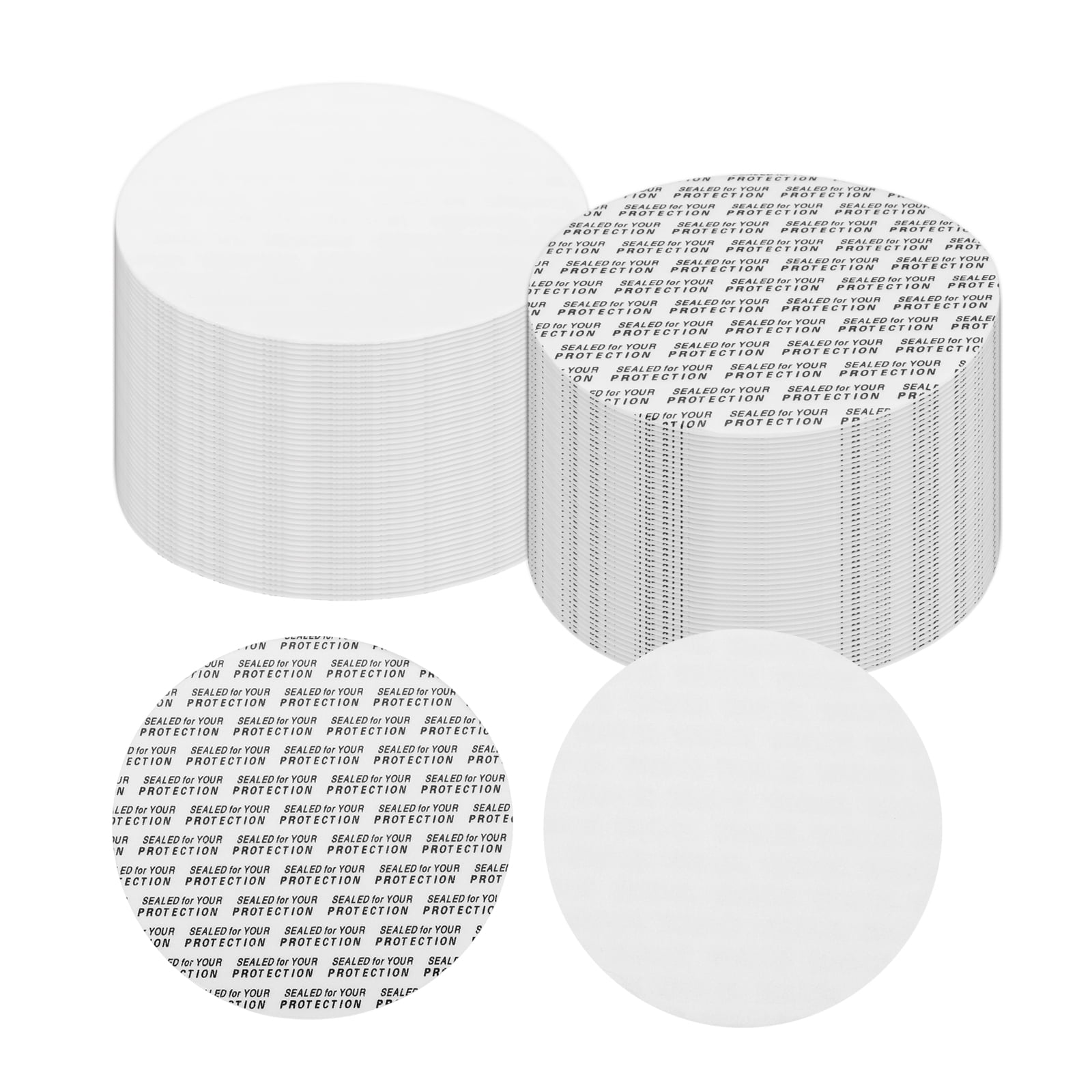 Uxcell 75mm / 2.95" Foam Lid Liner, 100 Pcs Adhesive Round PS Pressure ...