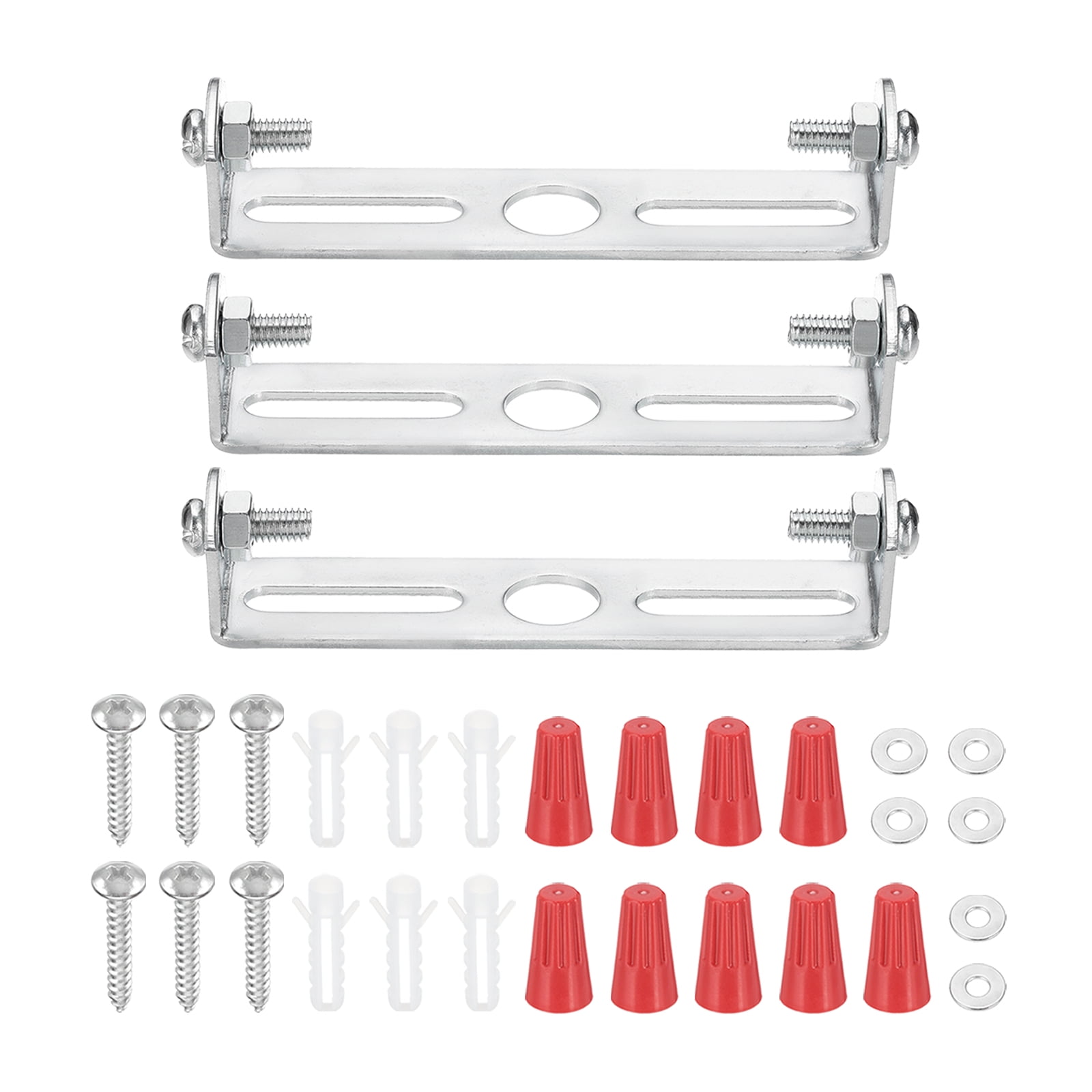 Uxcell 75mm (3") Universal Light Fixture Mounting Bracket Kit, 3 Set ...