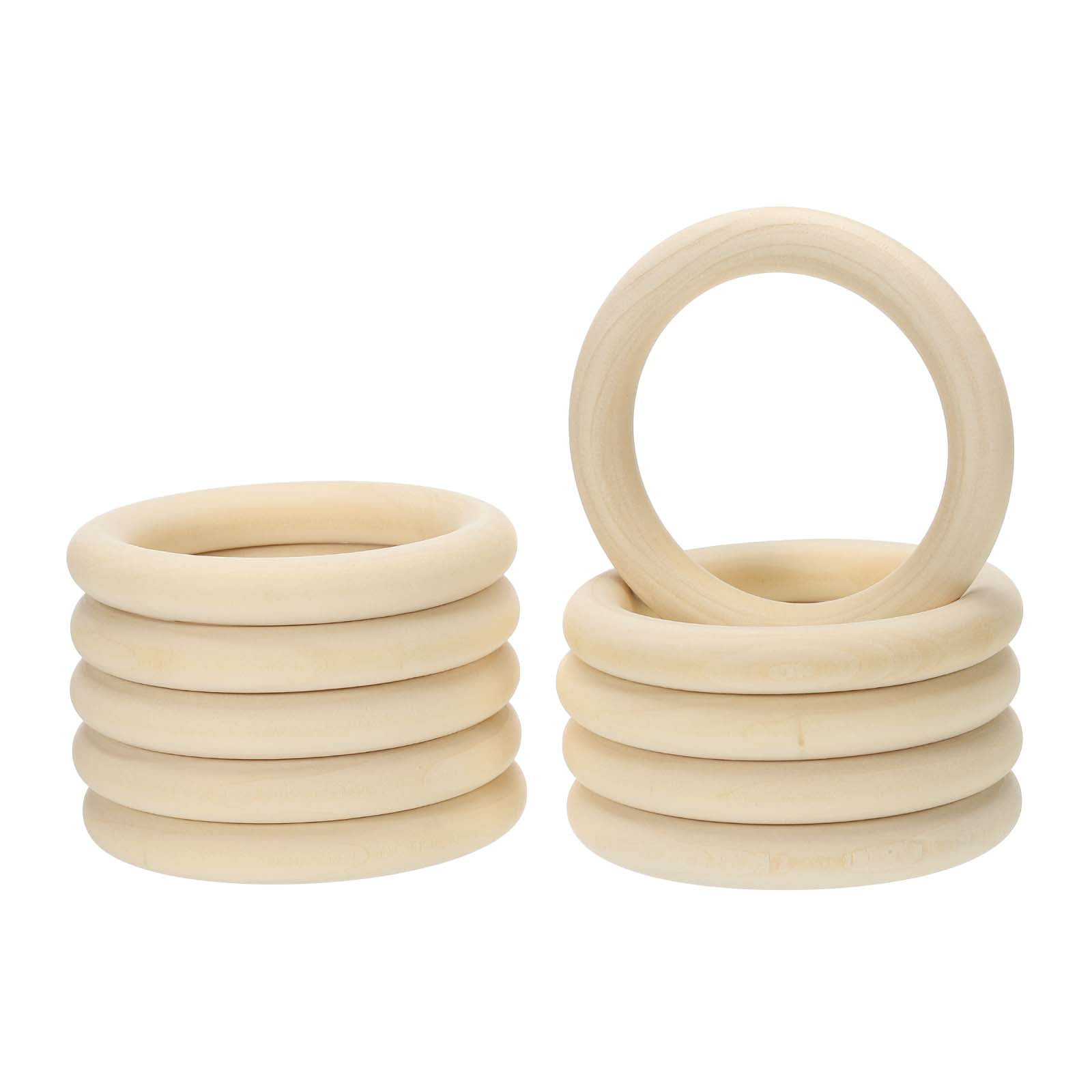 Uxcell 75mm/3Inch Wooden Rings for Crafting, Natural Wood Rings ...
