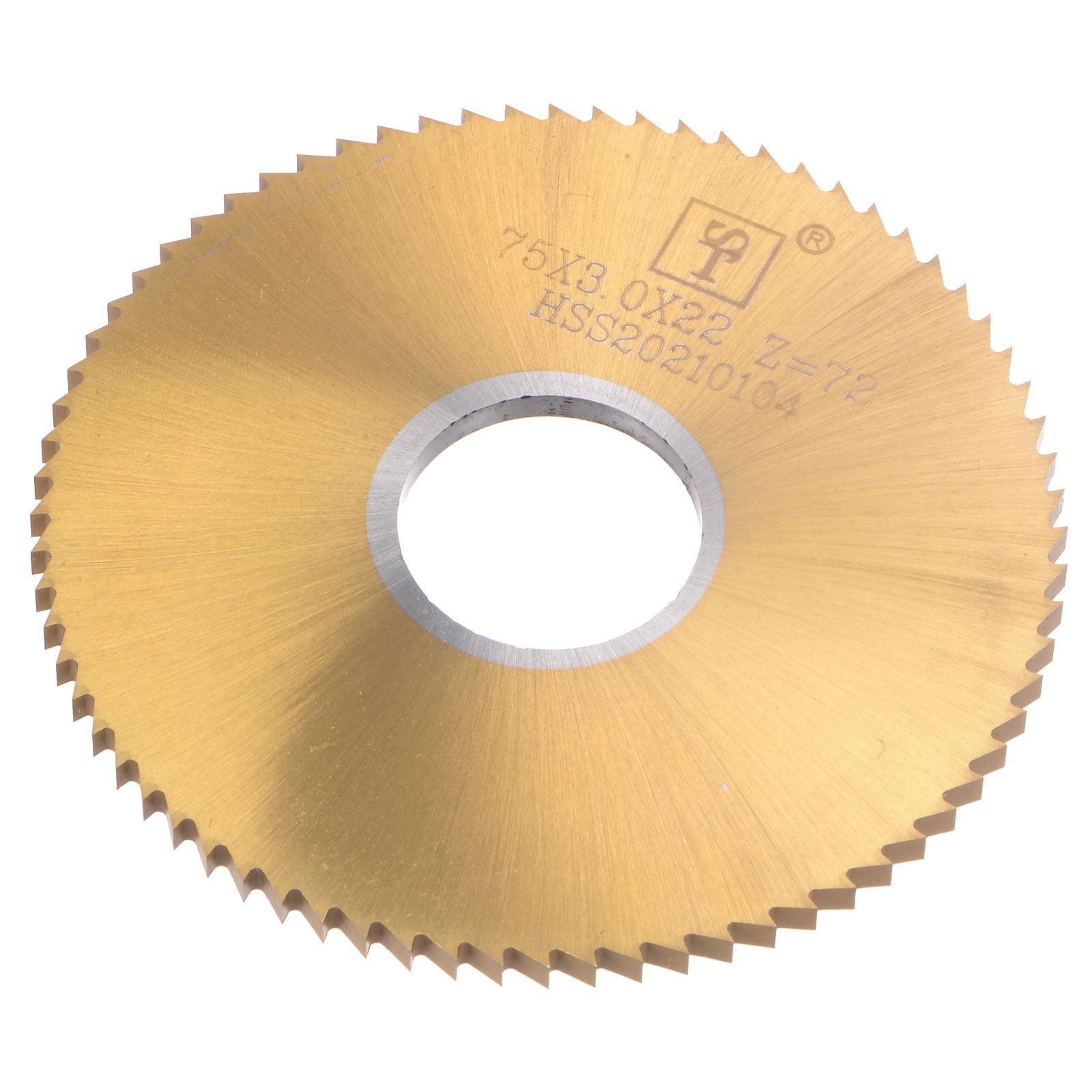 Uxcell 75mm Dia 22mm Arbor 3mm Thick 72 Tooth Titanium Coated Circular ...