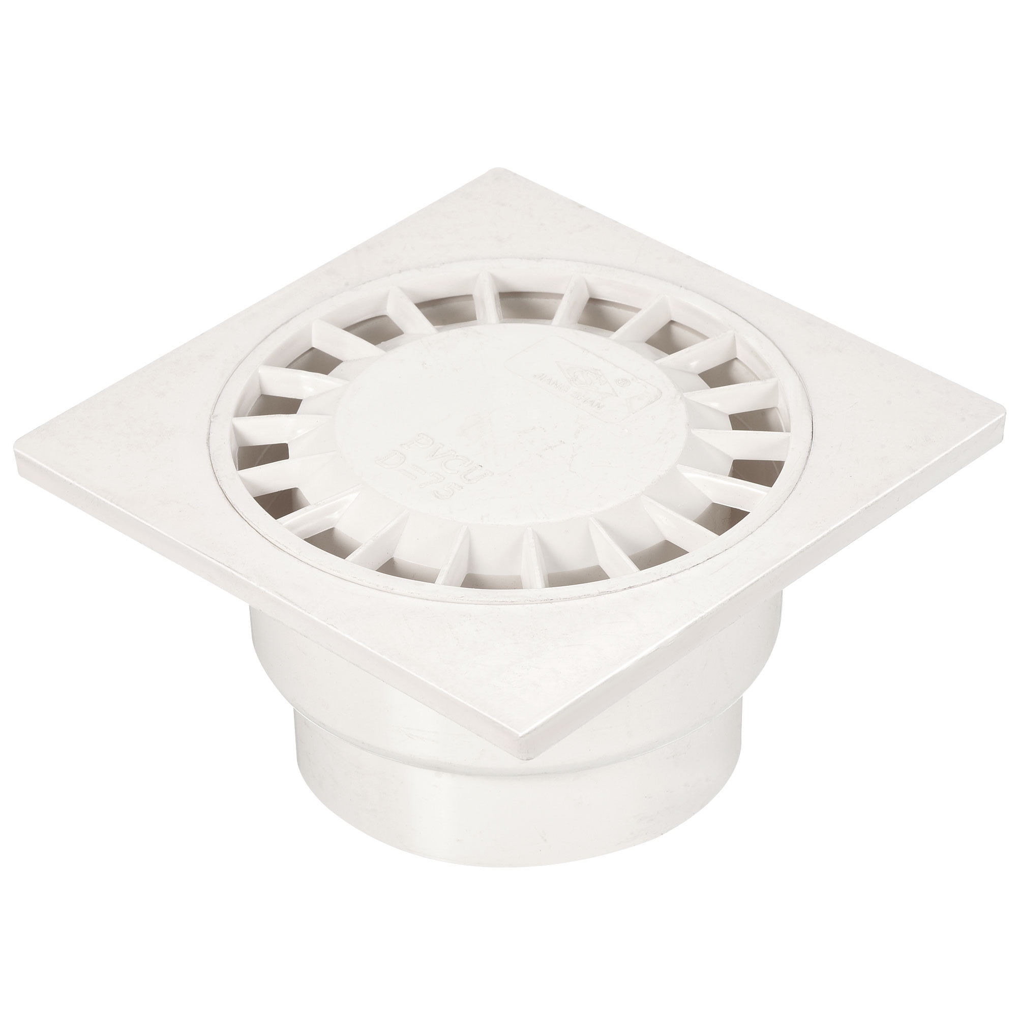 Uxcell 75mm ID Floor Drain PVC Square Grate Snap In Strainer Pipe ...