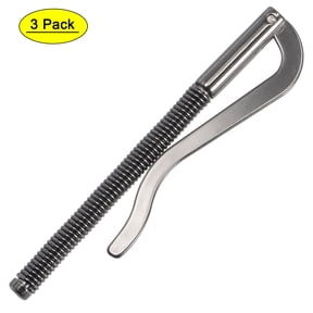 Uxcell 51mm Stainless Steel Slim Clip Credit Card Holder Clamp, Silver ...