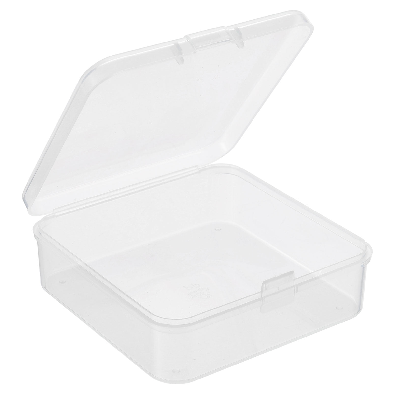 Uxcell 75x25mm Plastic Square Clear Storage Container Box with Lid, 6 ...