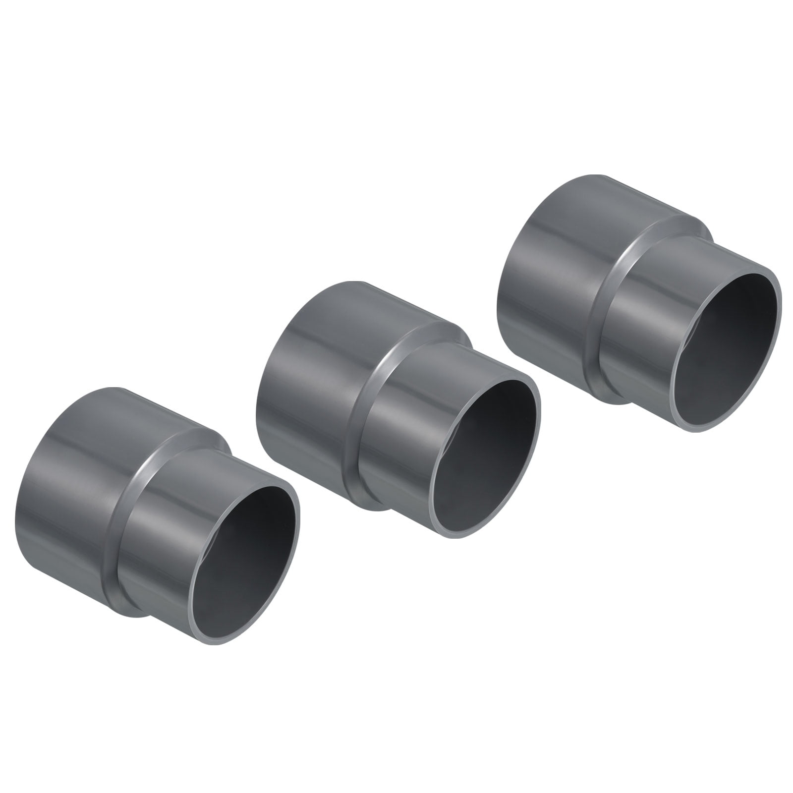 Uxcell 75x63mm PVC Reducer Pipe Fitting Straight Coupling Connector ...