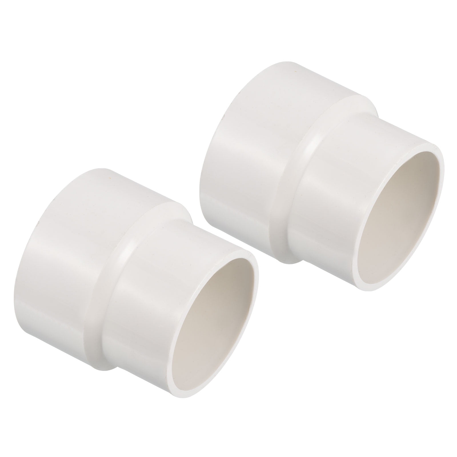 Uxcell 75x63mm PVC Reducer Pipe Fitting Straight Coupling Connector ...