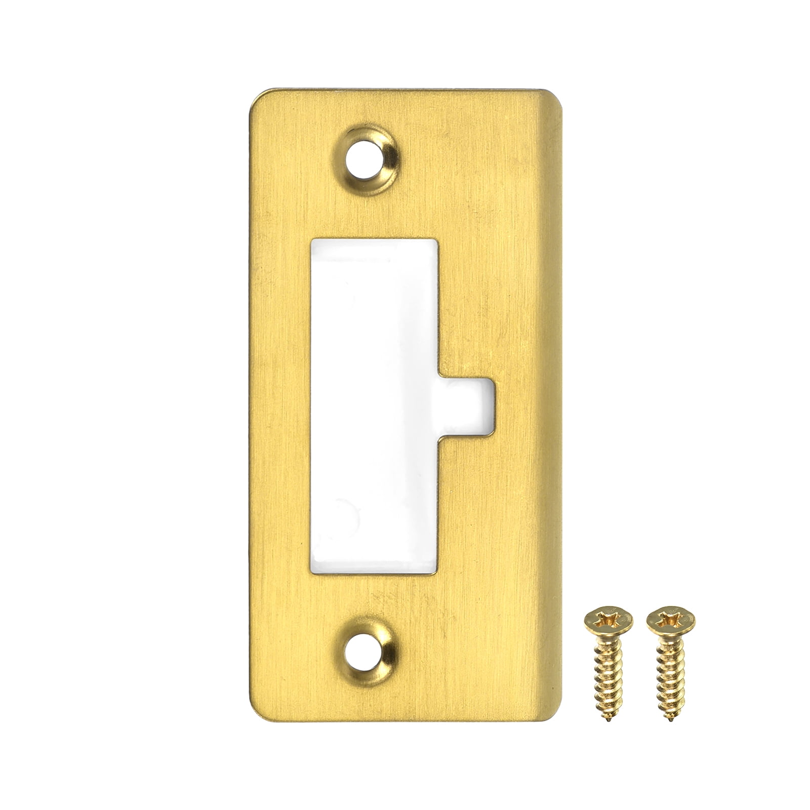 Uxcell 76mm x 40mm 201 Stainless Steel Door Latch Deadbolt Strike Plate ...