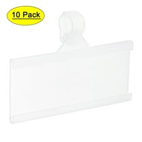 1.65 x 3.9 Inches Shelf Label Holder Clear Plastic Clip on Labels Shelf ...