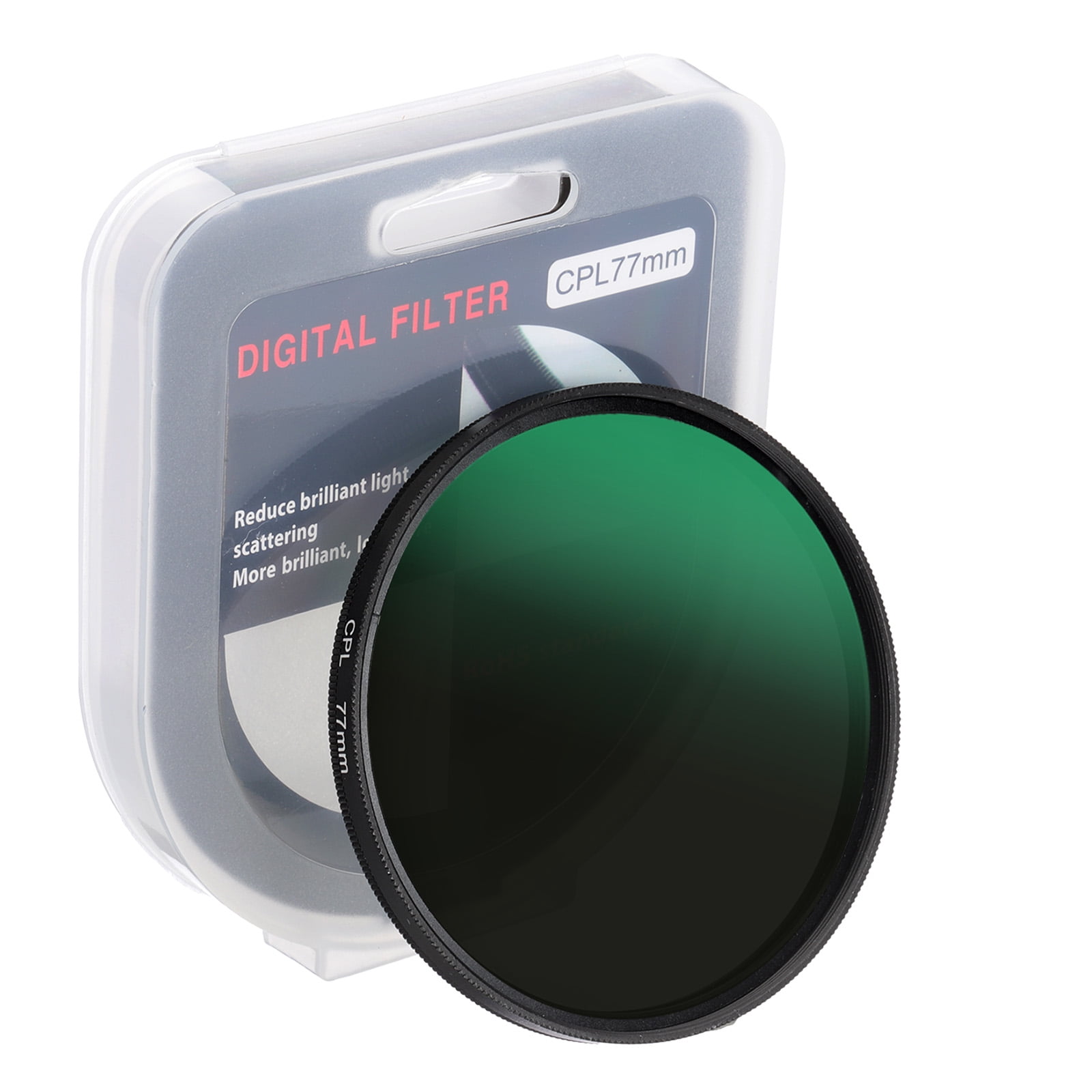 Uxcell 77mm Circular Polarizer Filter, Camera Lens Filter Slim Optical ...