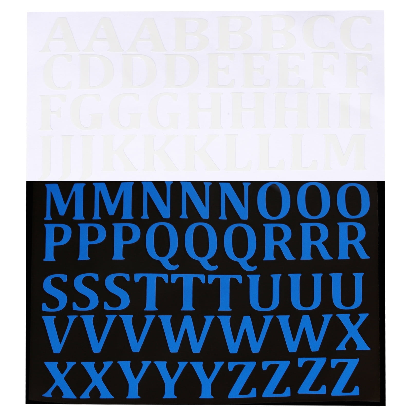 Uxcell 79 Pcs Glow in the Dark Letter Decals Decor, Blue Luminous ...