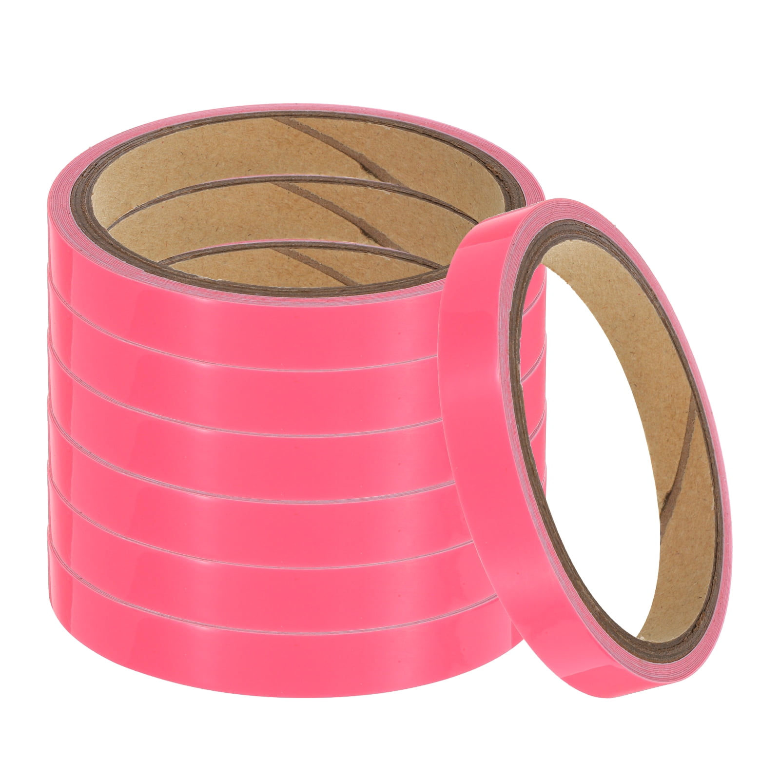 Uxcell 7Rolls 0.47inch x 9.8feet Glow in the Dark Tape PET Fluorescent ...