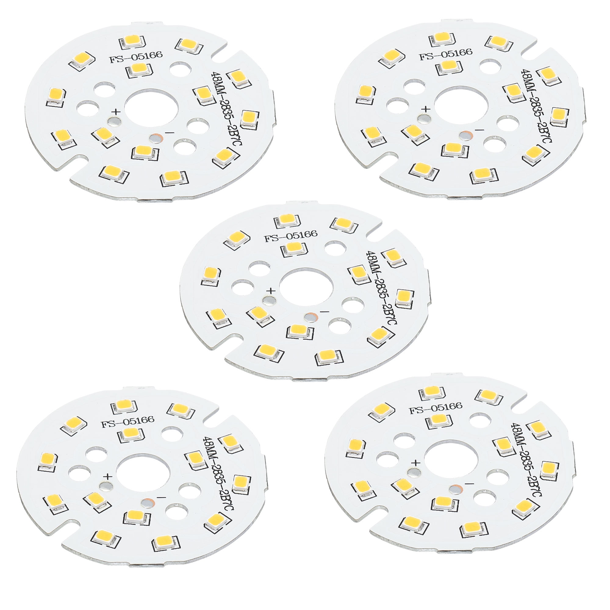 Uxcell 7W 120lm 3000-3200K 48mm 21-24VDC COB LED Light Chip Beads ...