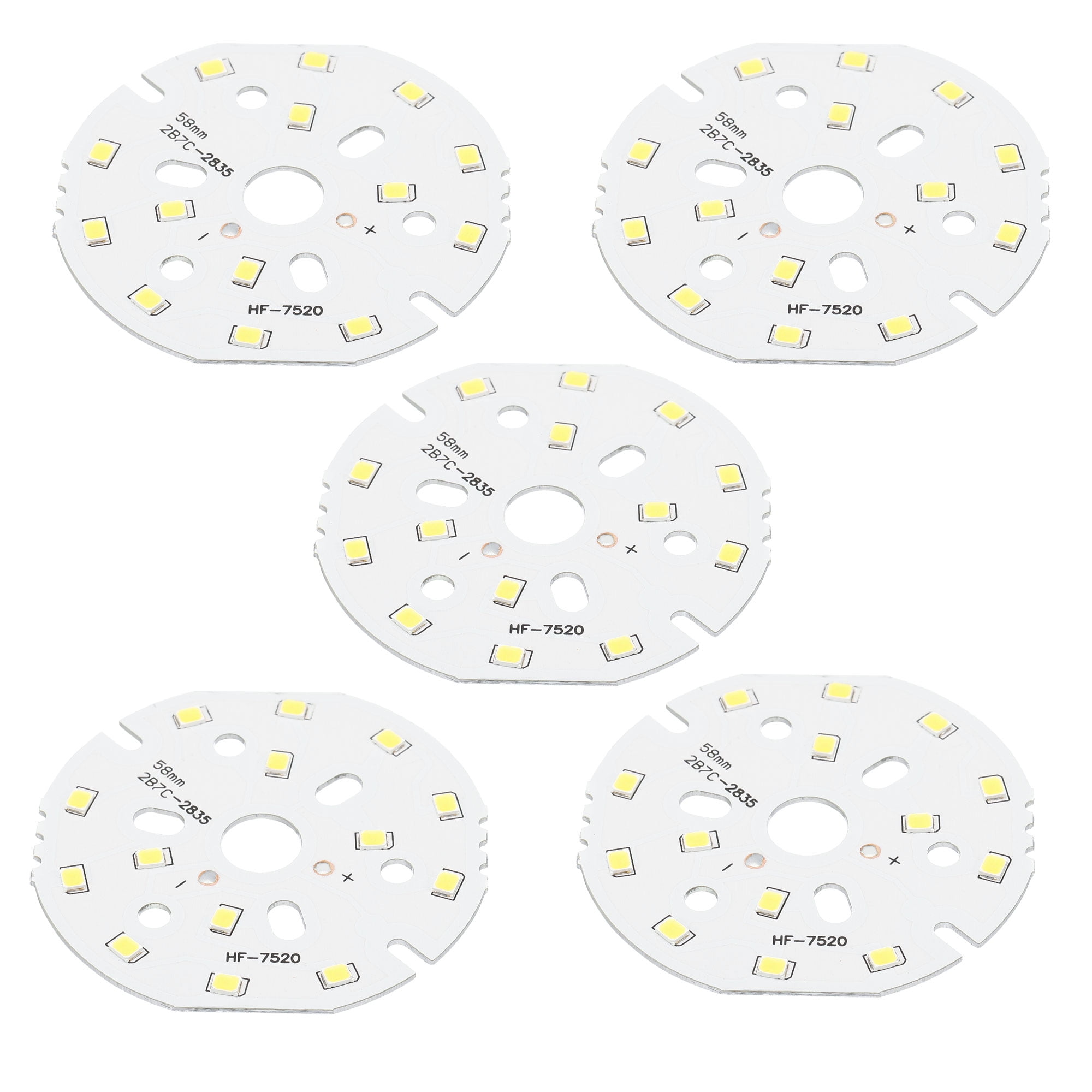 Uxcell 7W 120lm 6000-6500K 58mm 21-24VDC COB LED Light Chip Beads ...