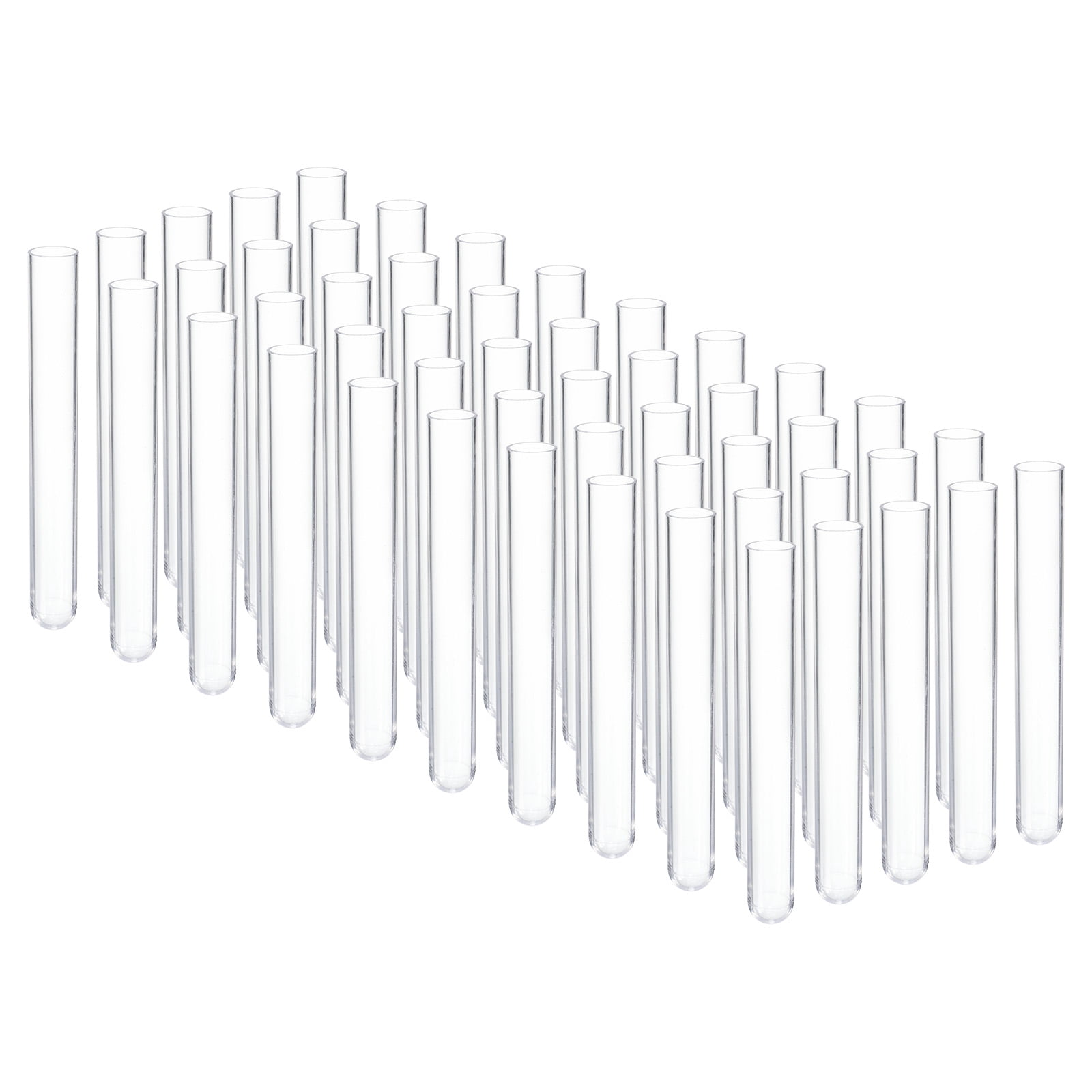 Uxcell 7ml Plastic Test Tubes, 50Pcs 100x12mm Tubes Lab Use, Clear ...