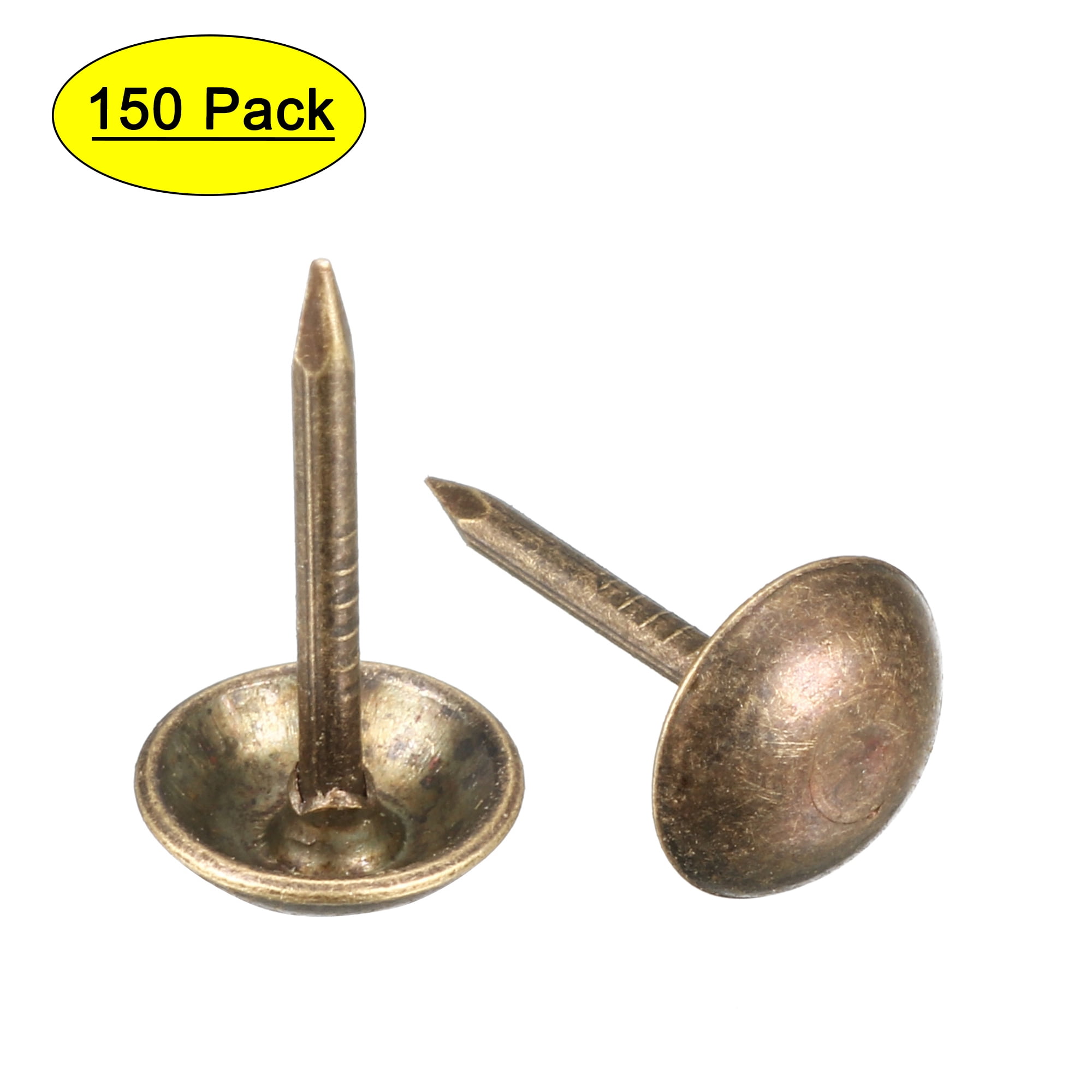Uxcell 7mm Dia 13mm Height Round Thumb Push Pins Bronze Tone Upholstery ...
