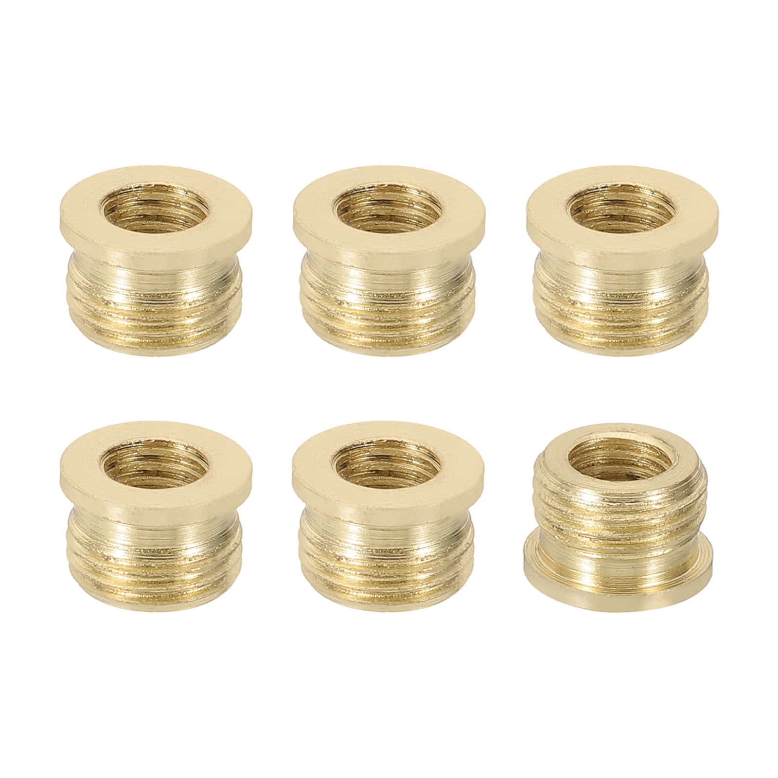 Uxcell 7mm Lamp Finial Cap Brass Adapter, 6 Pcs Male 1/8 IP to Female 1 ...