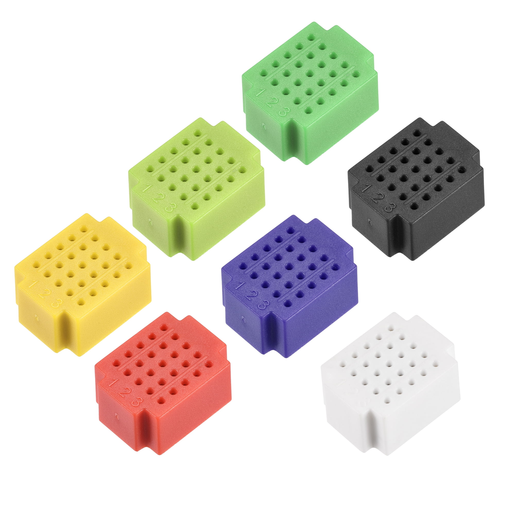 Uxcell 7pcs Mini Breadboards 25 Tie Point Solderless Breadboards for ...