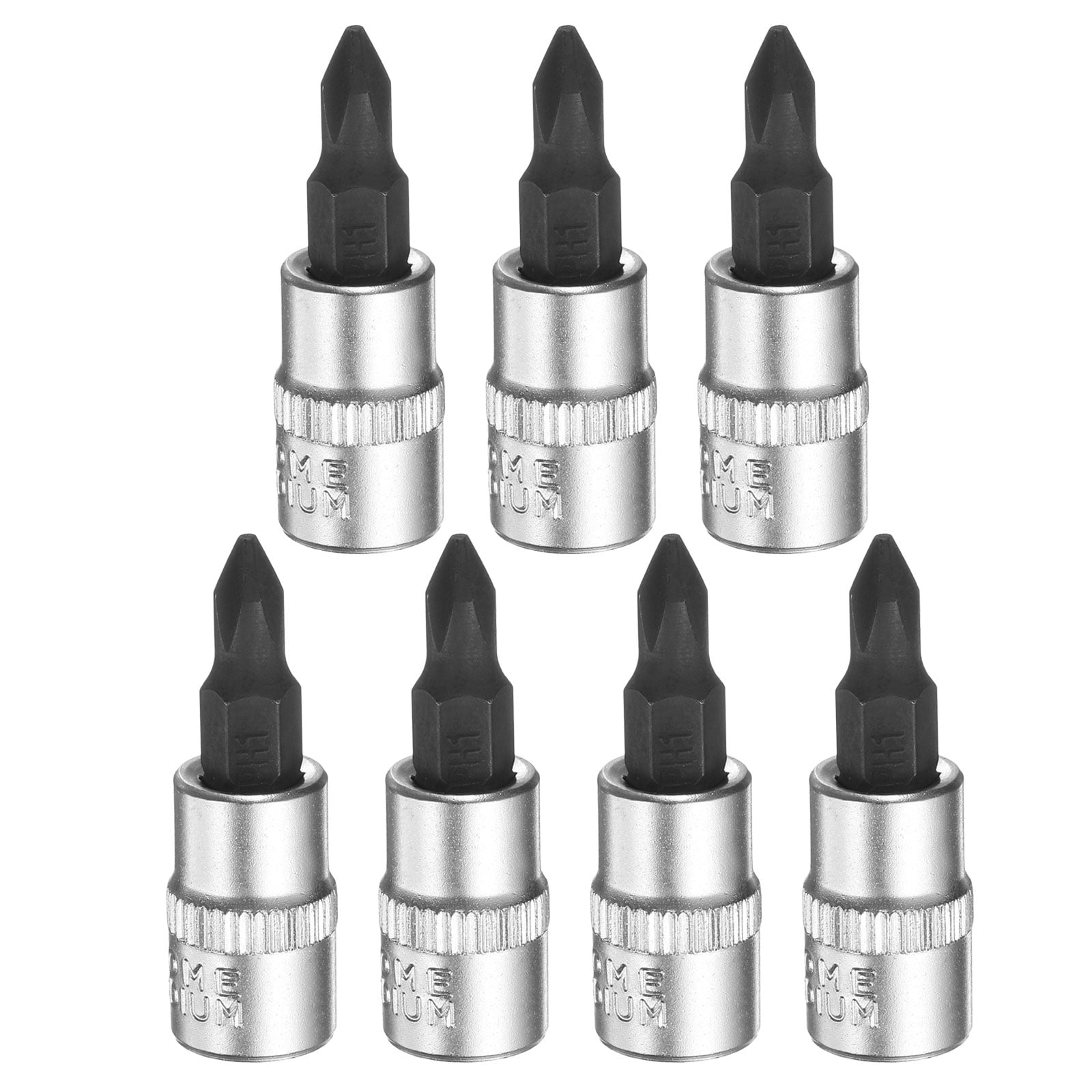Uxcell 7pcs PH1 Phillips Bit Socket 1/4" Square Drive Cross Head Extension Impact Bit Power Nut ...