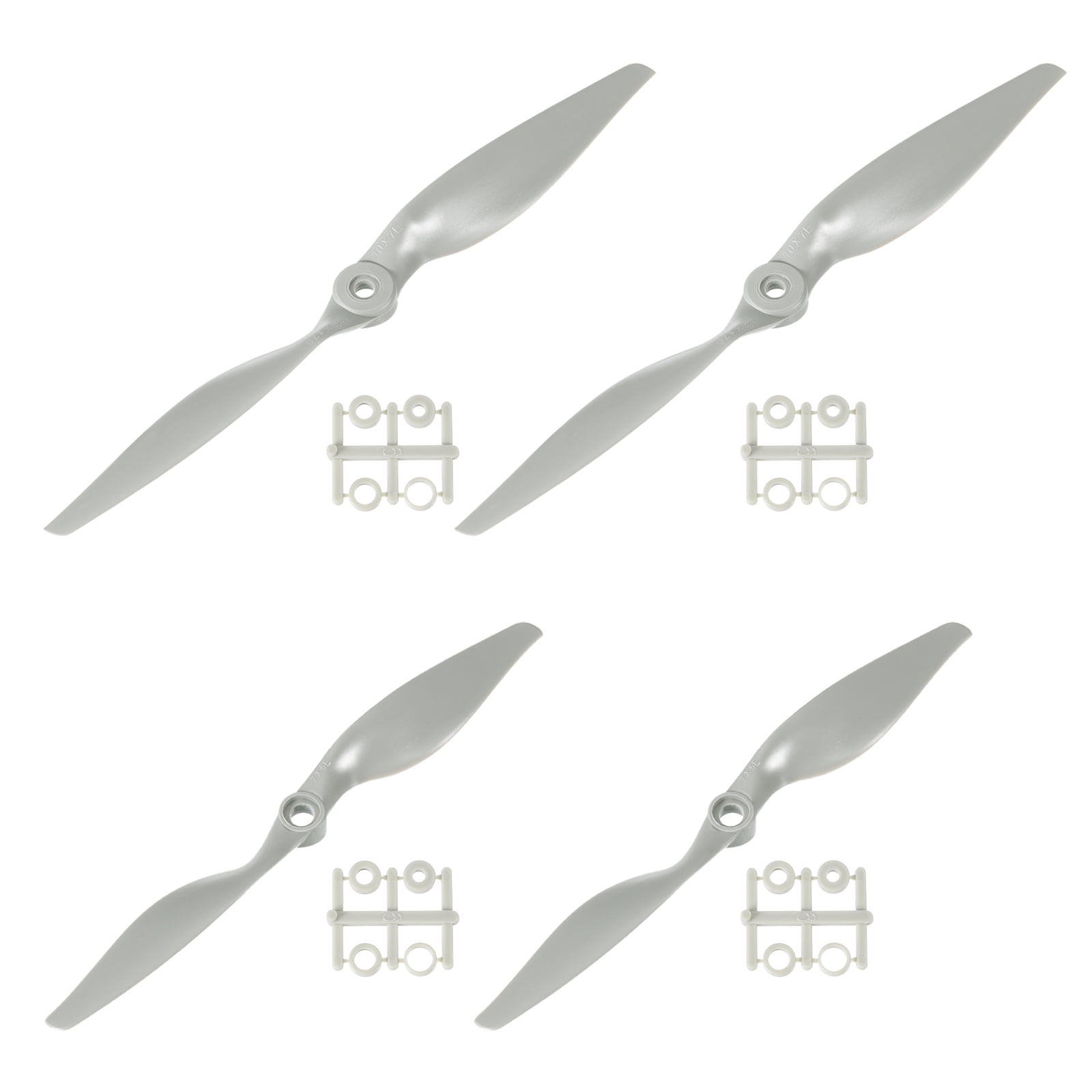 Uxcell 7x5" 10x7" Propeller RC Propellers 2 Vane Blades Props Grey with ...