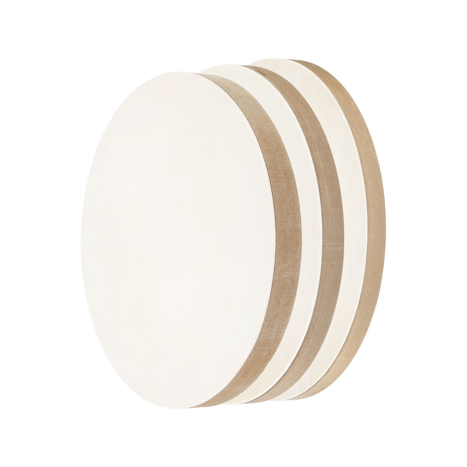 Uxcell 8" 10" 12" Wood Panels Board, Unfinished Round Wood Canvas Wood ...
