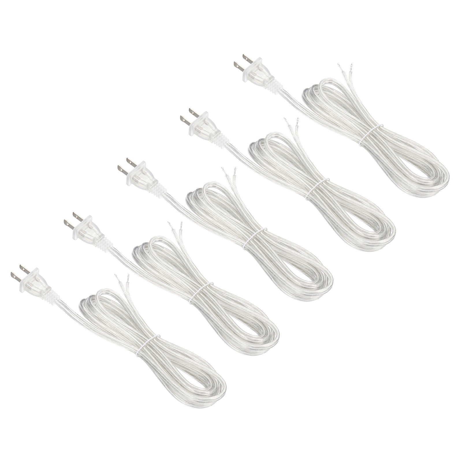 Uxcell 8.2 Feet Lamp Cord, SPT-2 18AWG UL Listed Power Wire 5 Pack ...