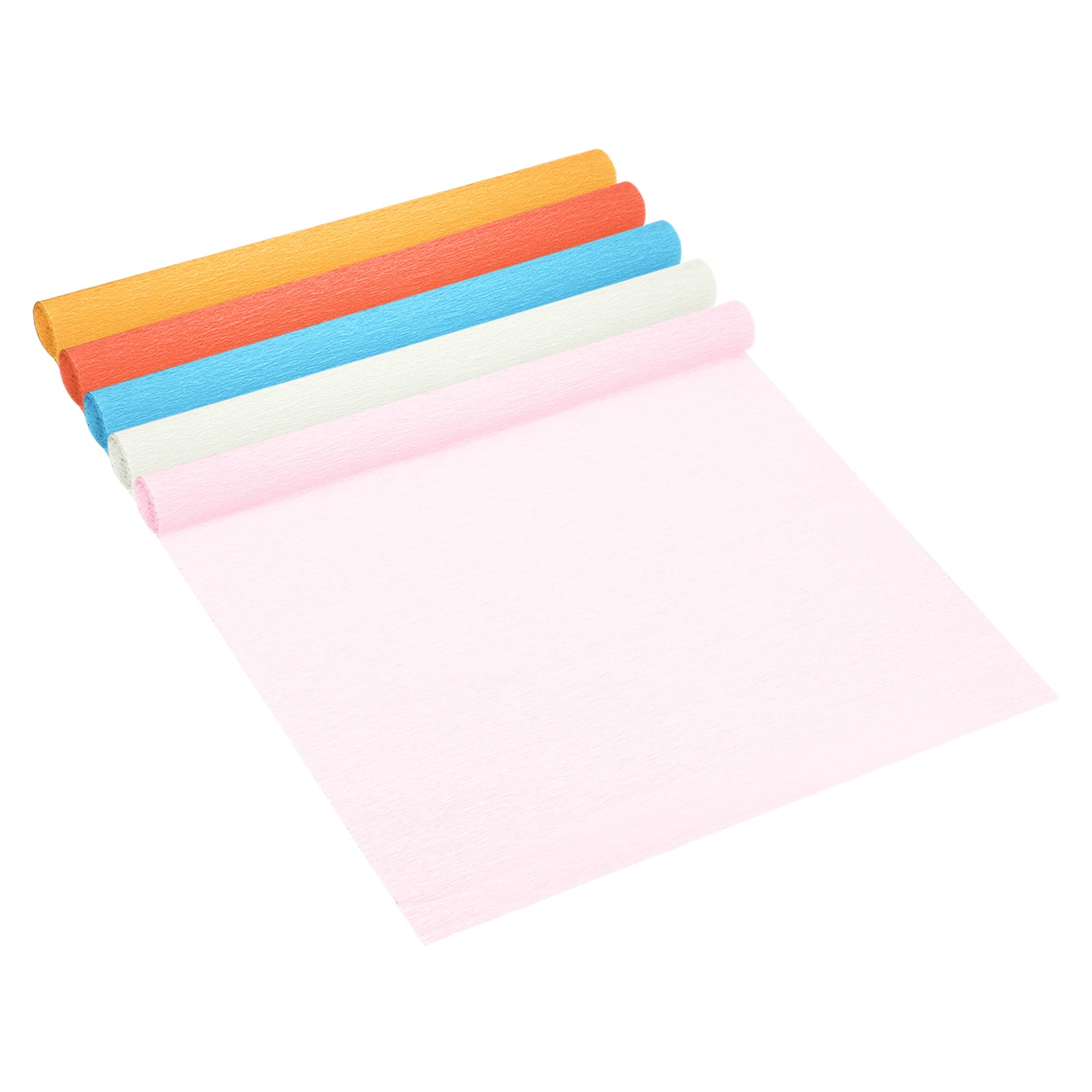 Uxcell 8.2ft Crepe Paper Roll, 5 Roll 20" Width Paper Streamer Sheet ...