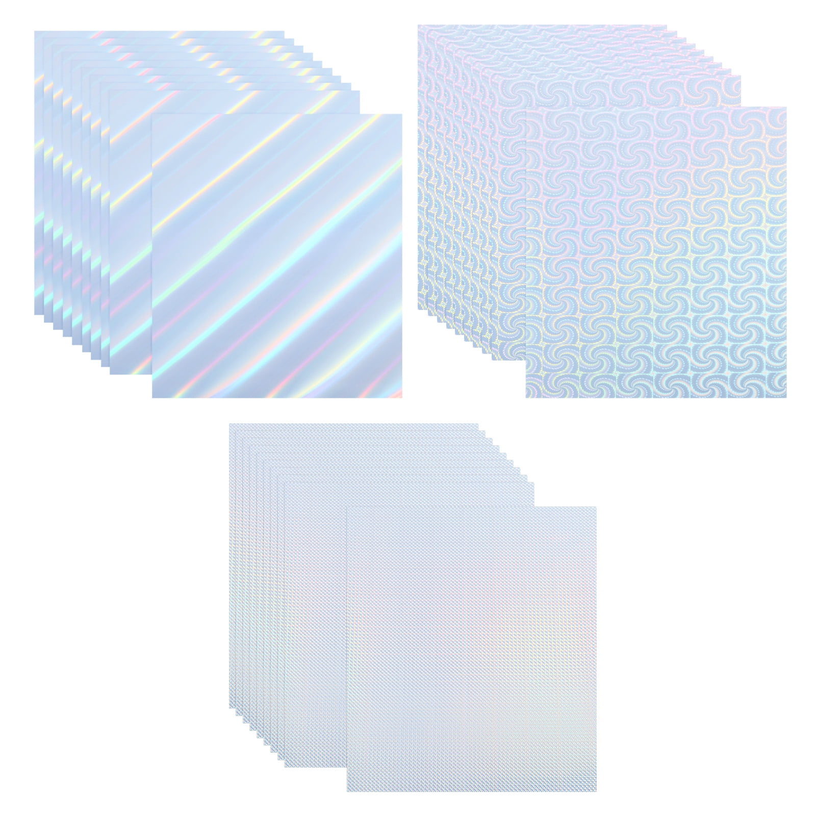 Uxcell 8.2x5.8" Printable Holographic Sticker Paper, 30 Pack Glossy ...