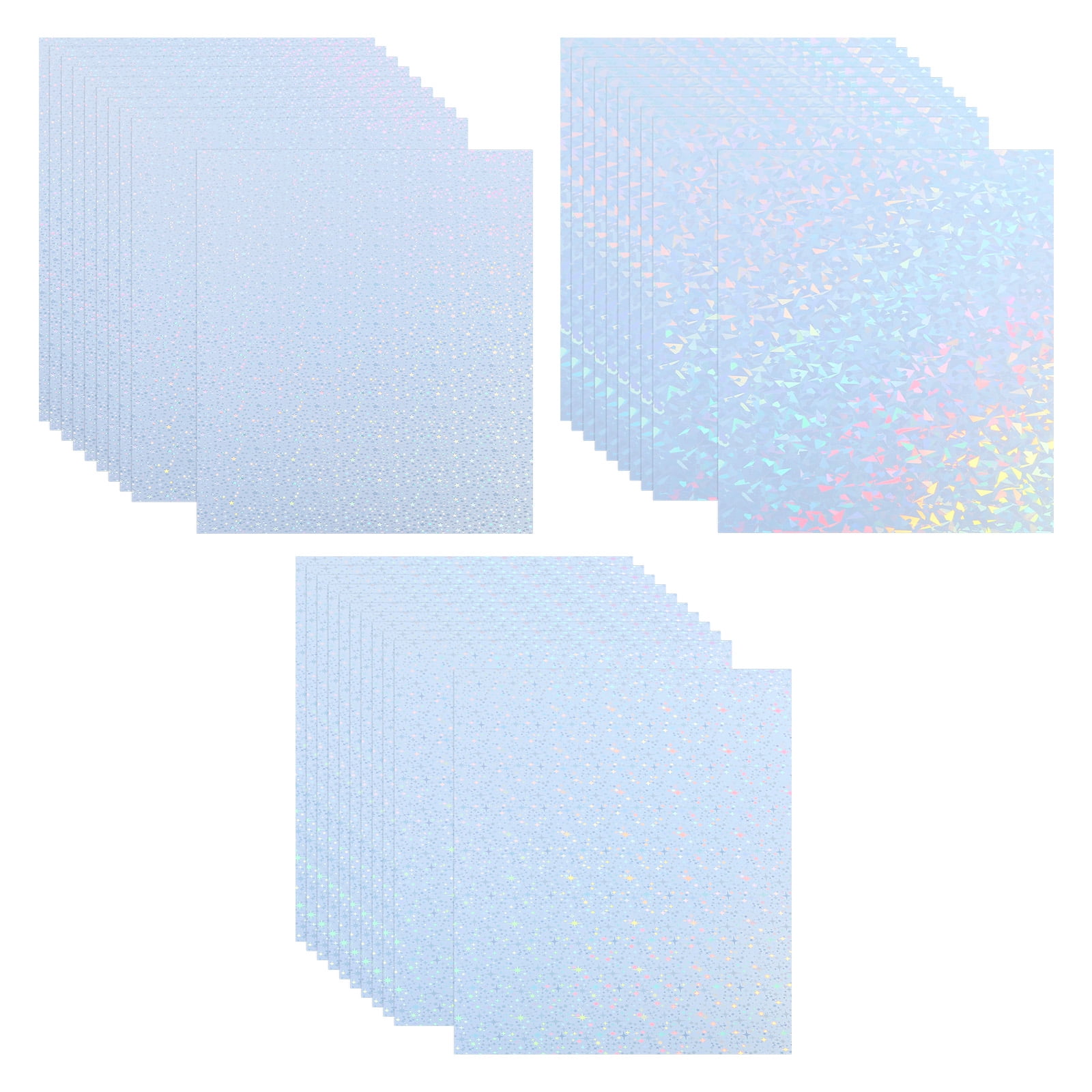 Uxcell 8.2x5.8" Printable Holographic Sticker Paper, 30 Pack Glossy ...