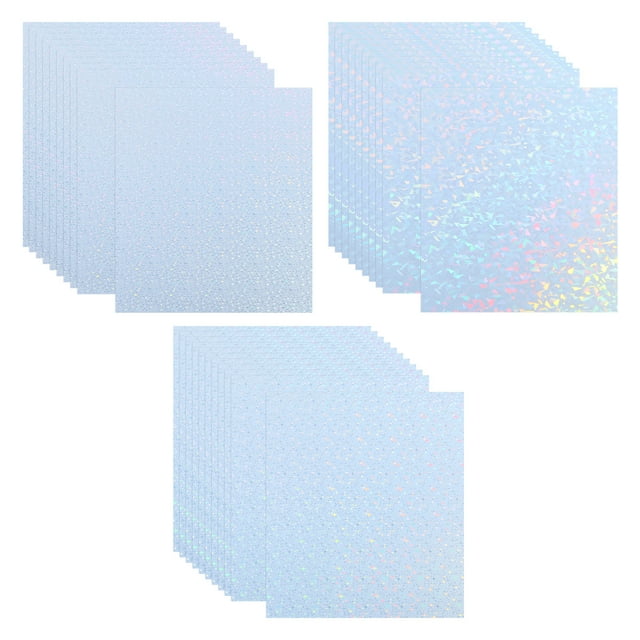 Uxcell 8.2x5.8" Printable Holographic Sticker Paper, 30 Pack Glossy ...